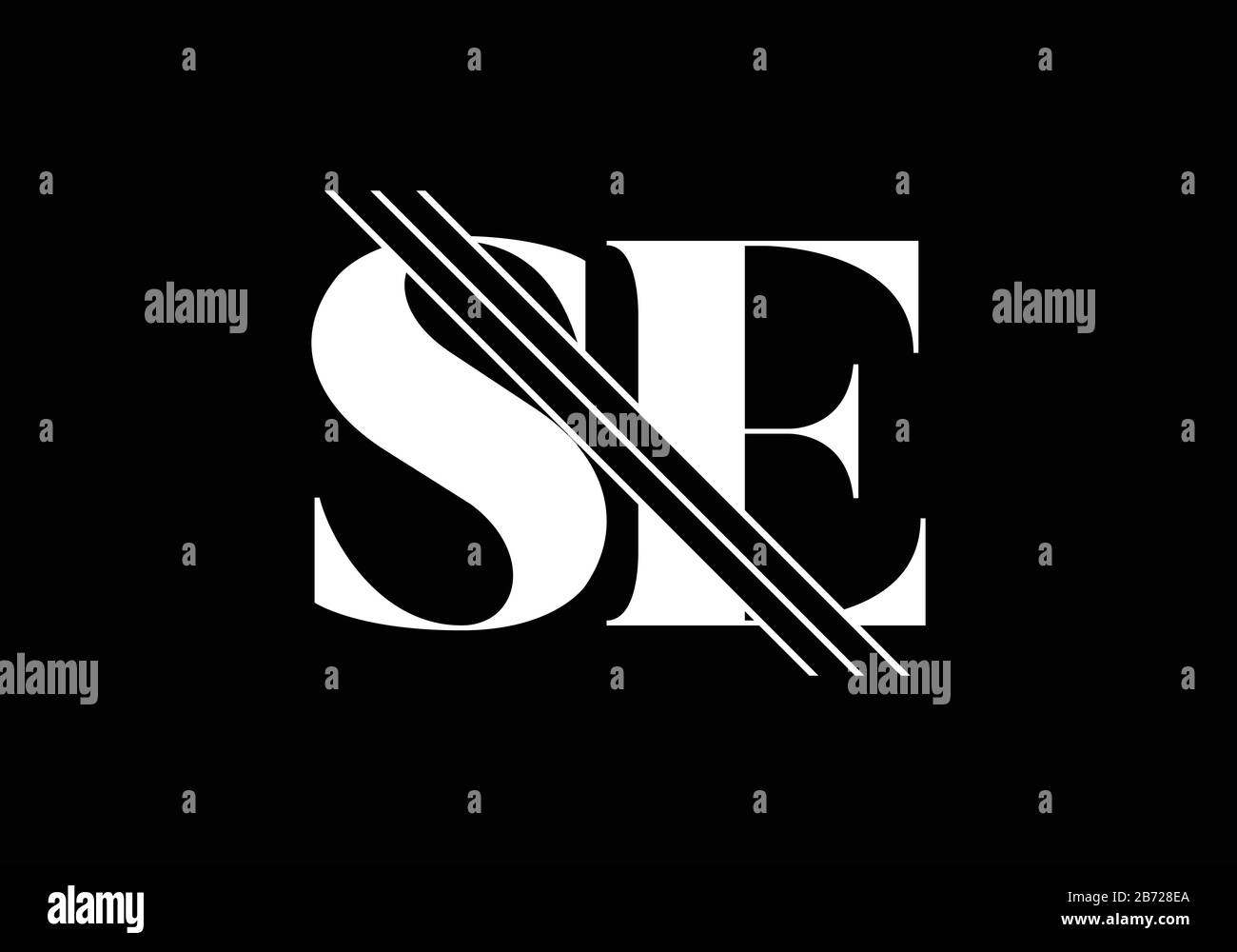S E, SE Initial Letter Logo design vector template, Graphic Alphabet ...