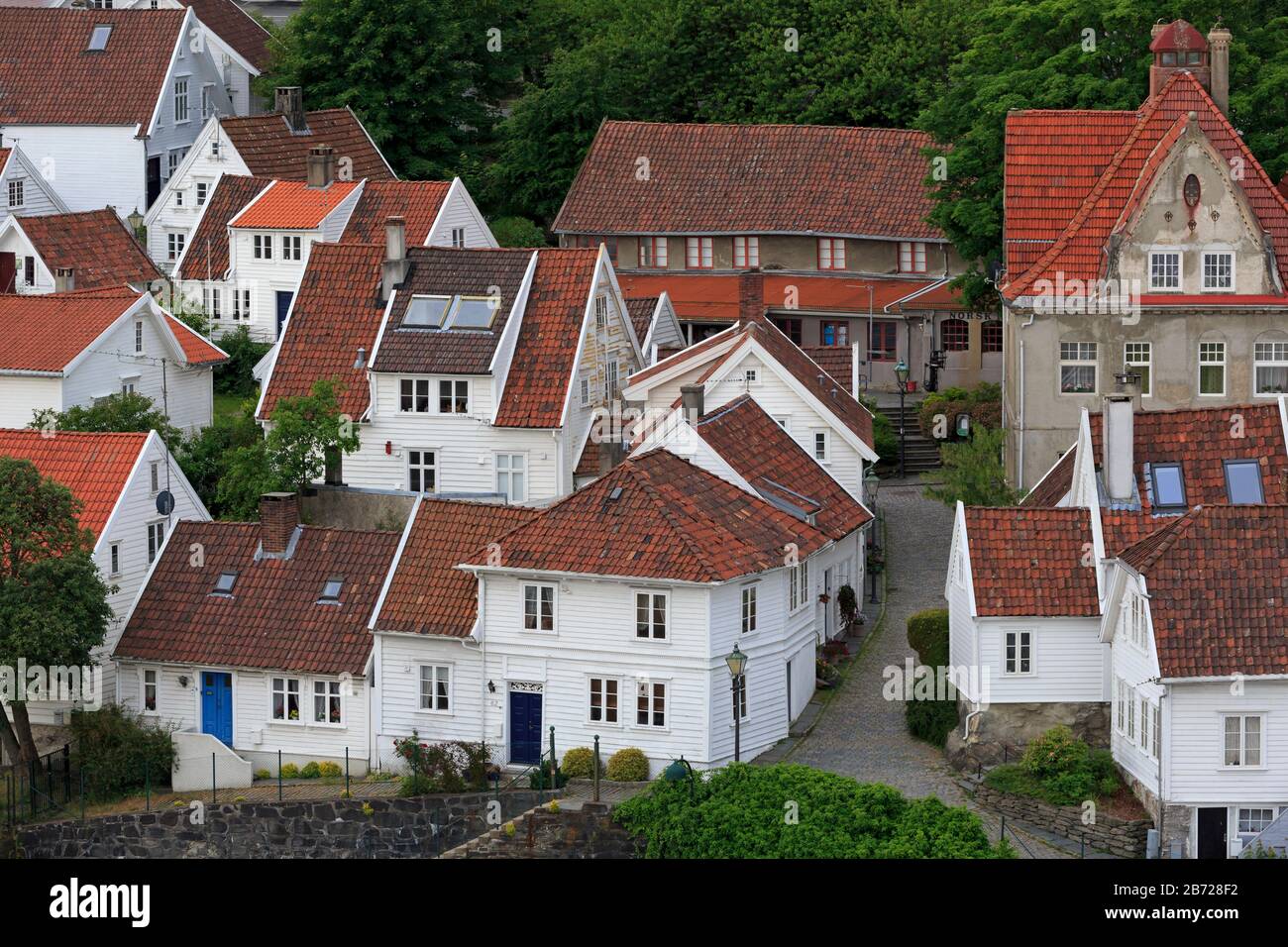 Gamle (Old Town) District, Stavanger City, Ragoland County, Norway ...