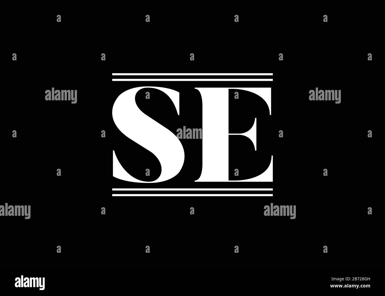 S E, SE Initial Letter Logo design vector template, Graphic Alphabet ...