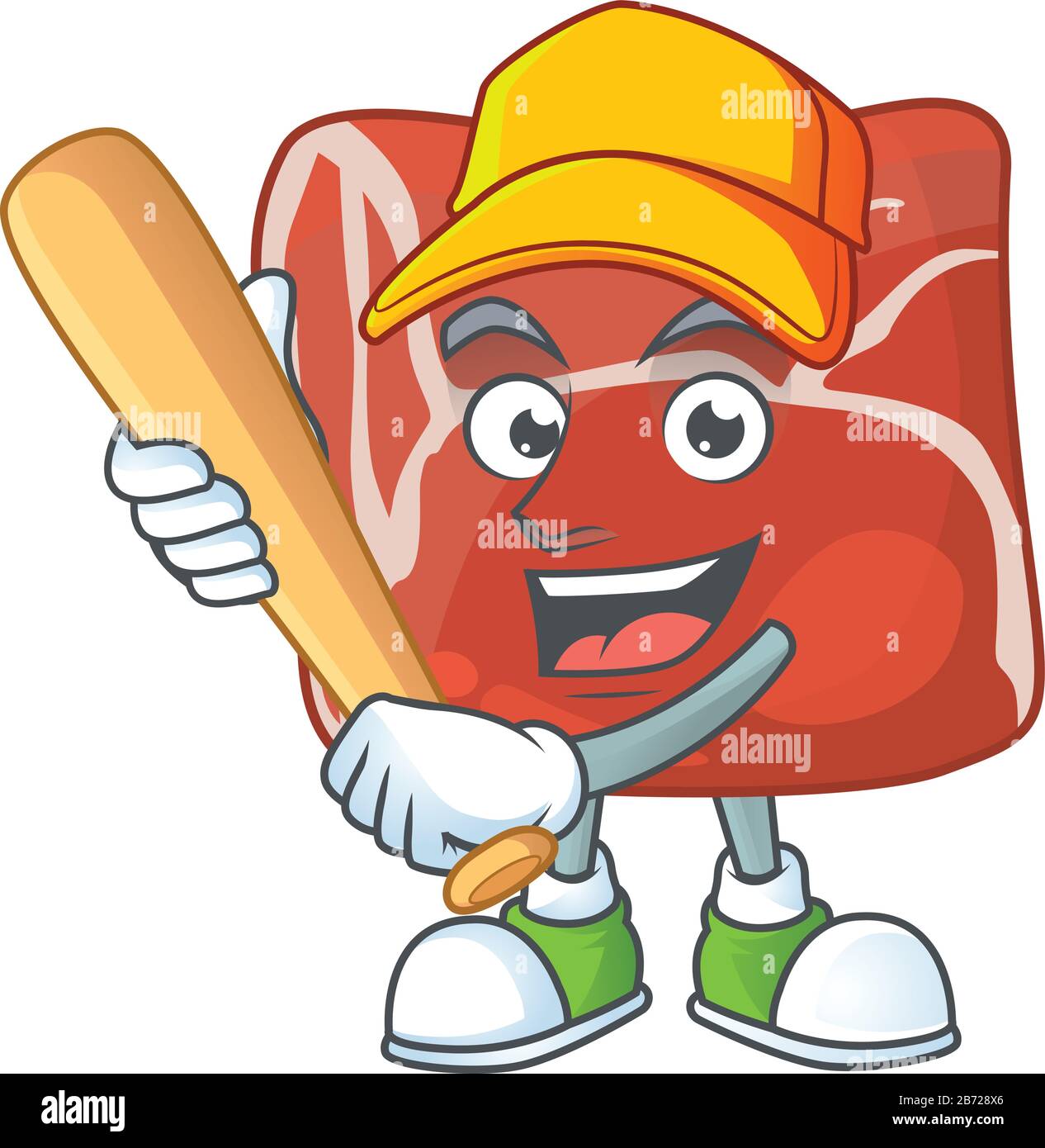 Cartoon design of beef having baseball stick Stock Vector Image & Art ...