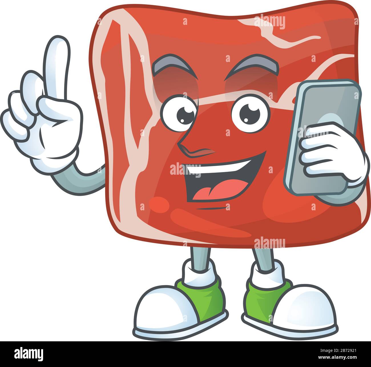 A sweet beef cartoon design style speaking on phone Stock Vector Image ...