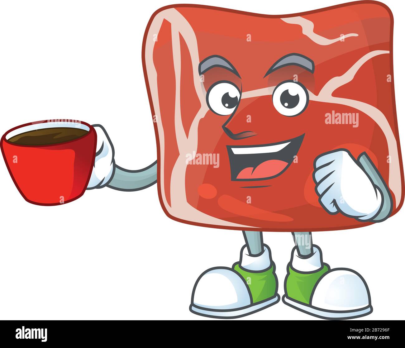 Beef mascot design style showing an Okay gesture Stock Vector Image ...