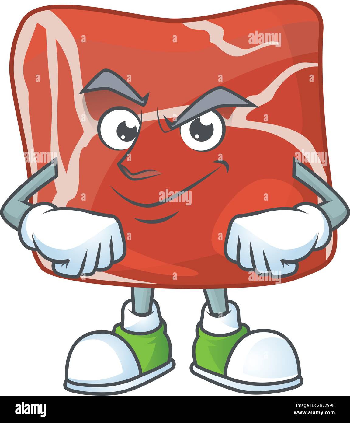 An icon of beef mascot design with confident gesture Stock Vector Image ...