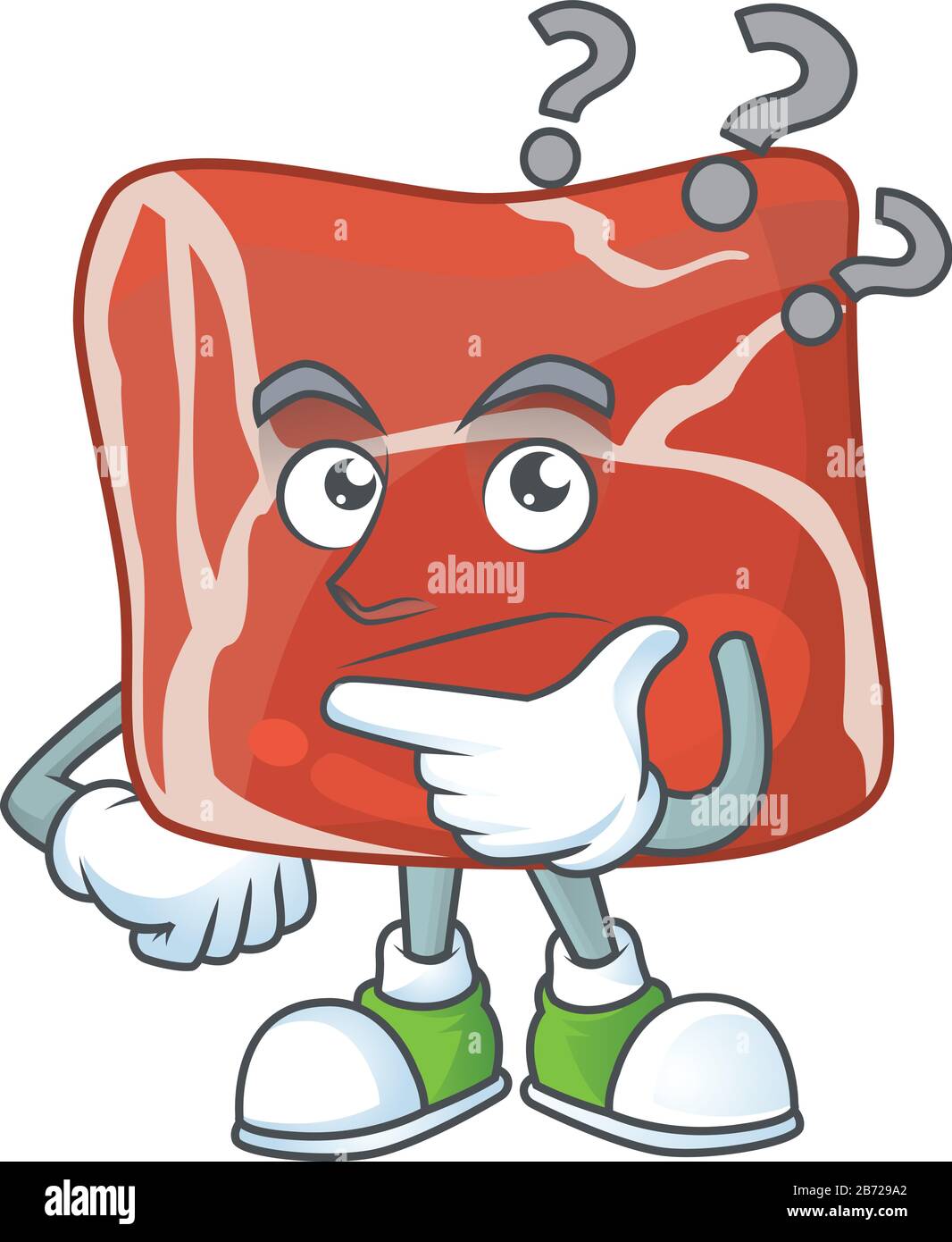 Cute beef cartoon character using a microphone Stock Vector Image & Art ...