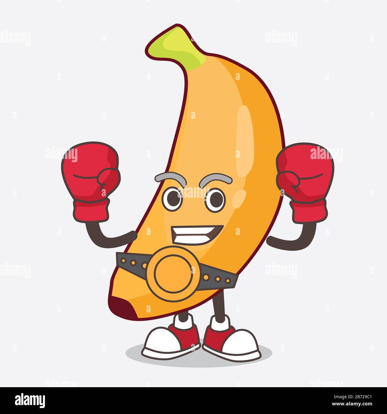 An illustration of Banana Fruit cartoon mascot character in sporty ...