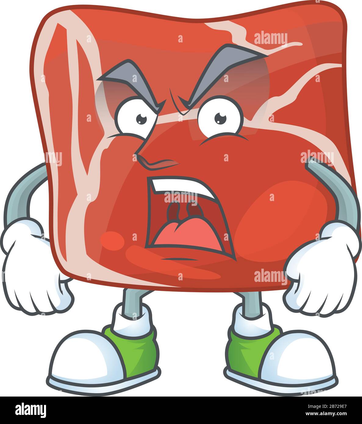 Beef mascot design concept showing angry face Stock Vector Image & Art ...