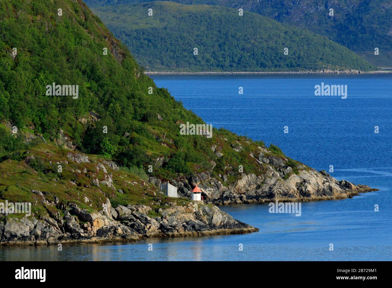 Laukvika Lighthouse, Tromso, Tromsoya Island, Troms County, Norway ...