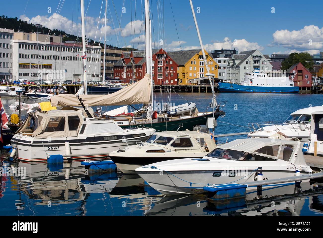 Yacht Marina & Skansen Docks, Tromso City, Troms County, Norway ...