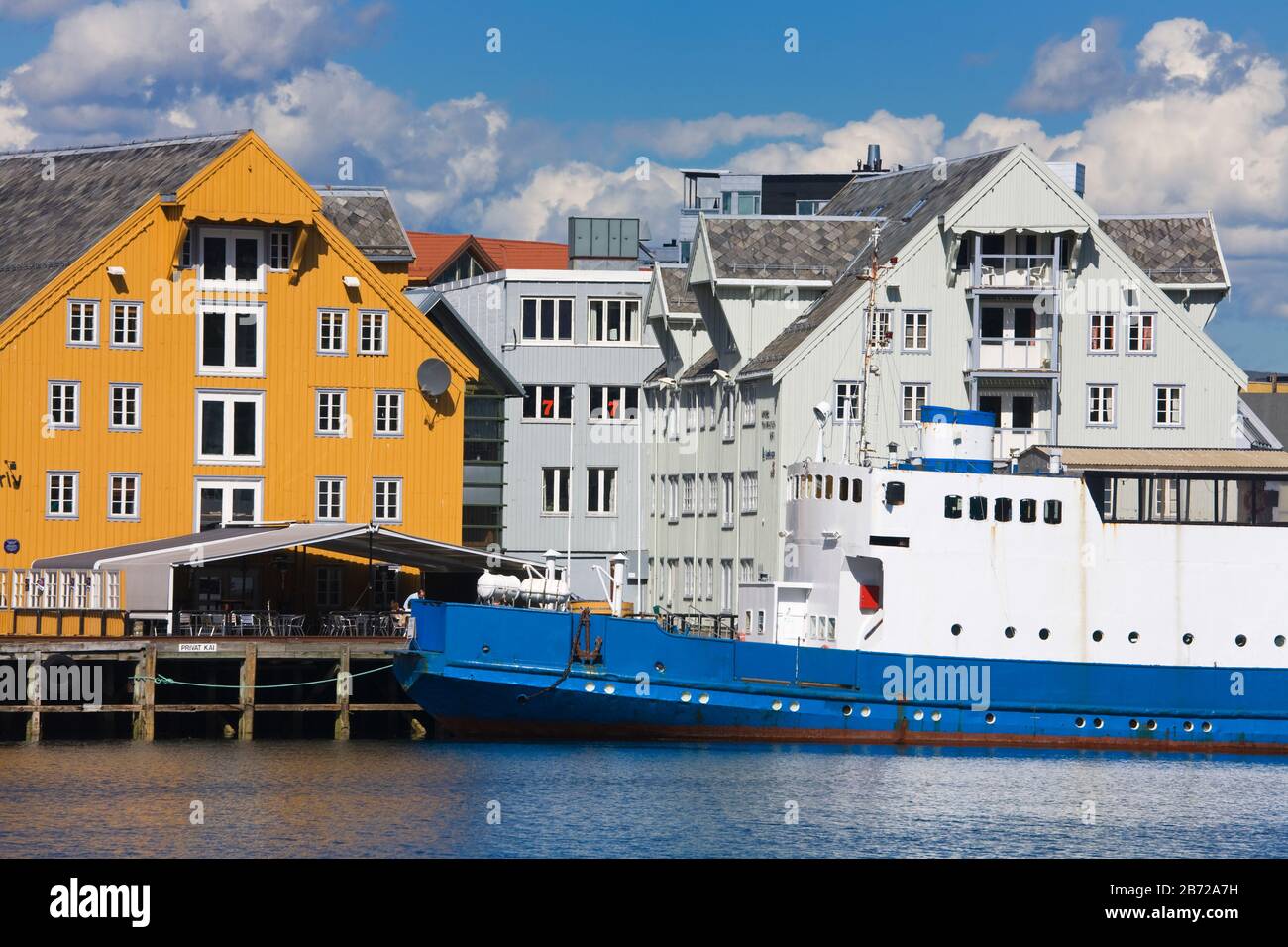 Old Ferry & Skansen Docks, Tromso City, Troms County, Norway ...