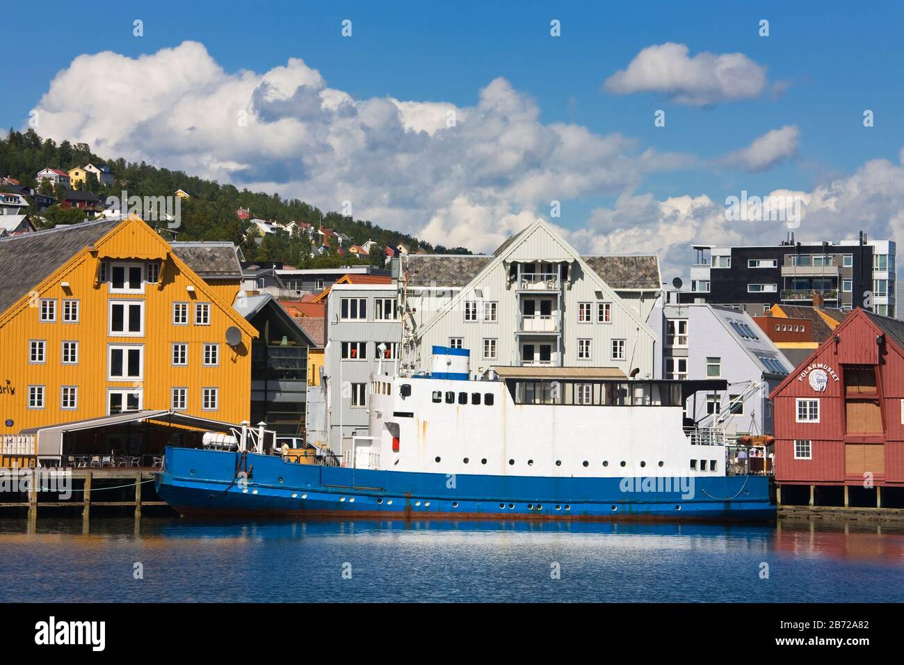 Old Ferry & Skansen Docks, Tromso City, Troms County, Norway ...