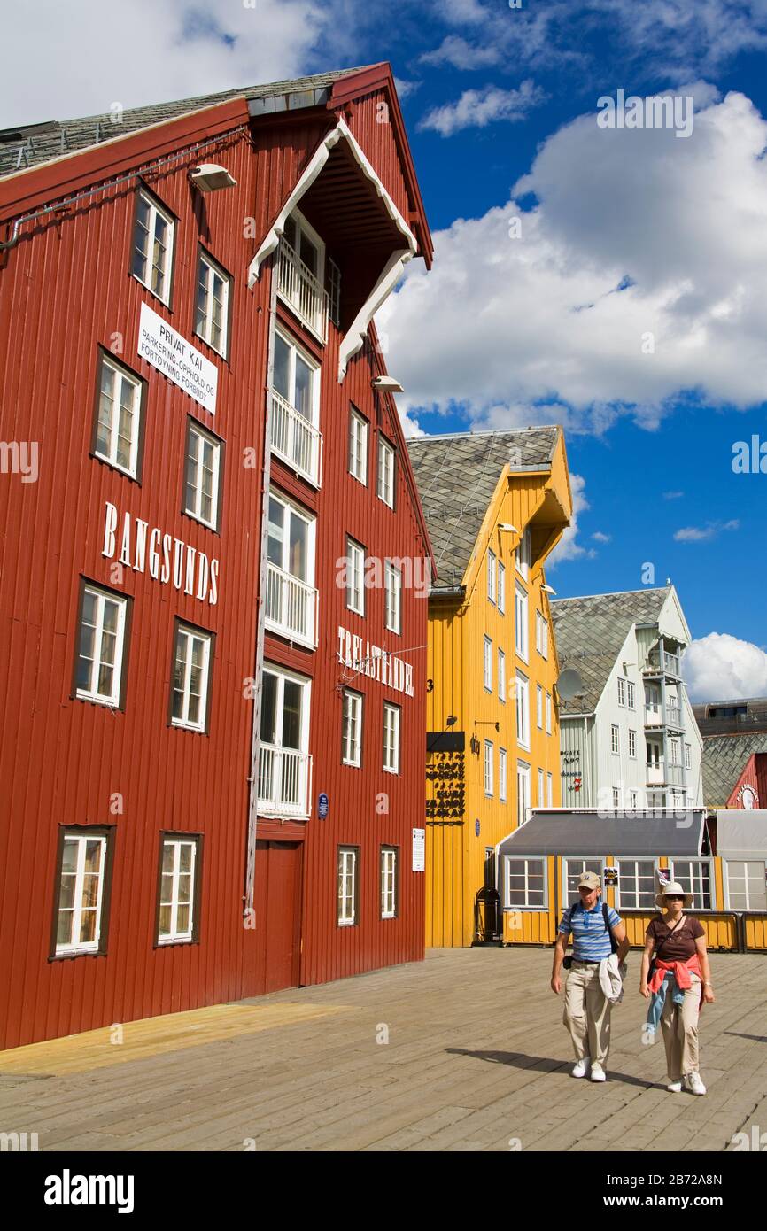 Warehouses on Skansen Dockks, Tromso City, Troms County, Norway ...