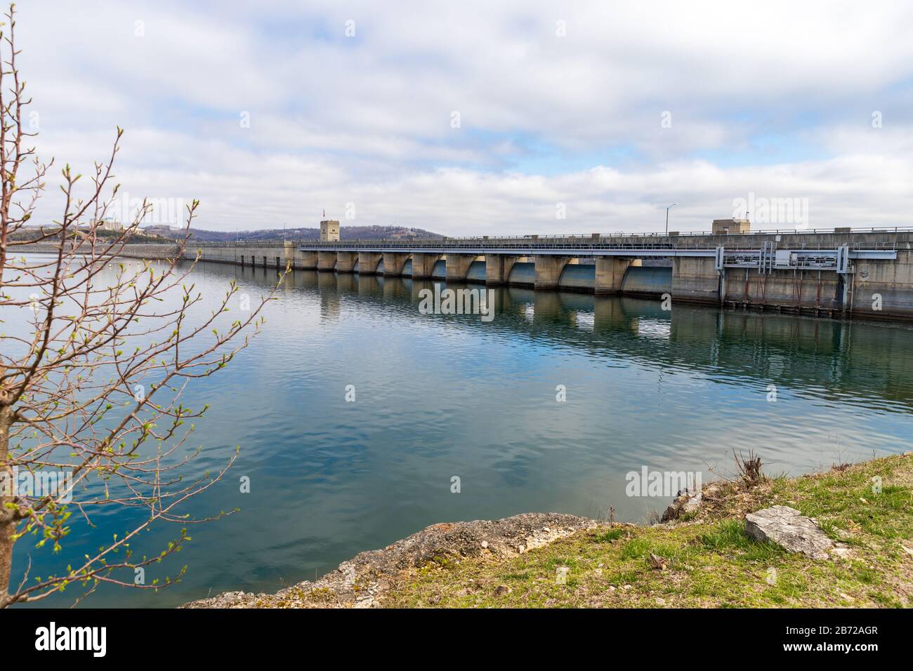 Branson, MO / USA - March 10, 2020: Table Rock Dam on the White River ...