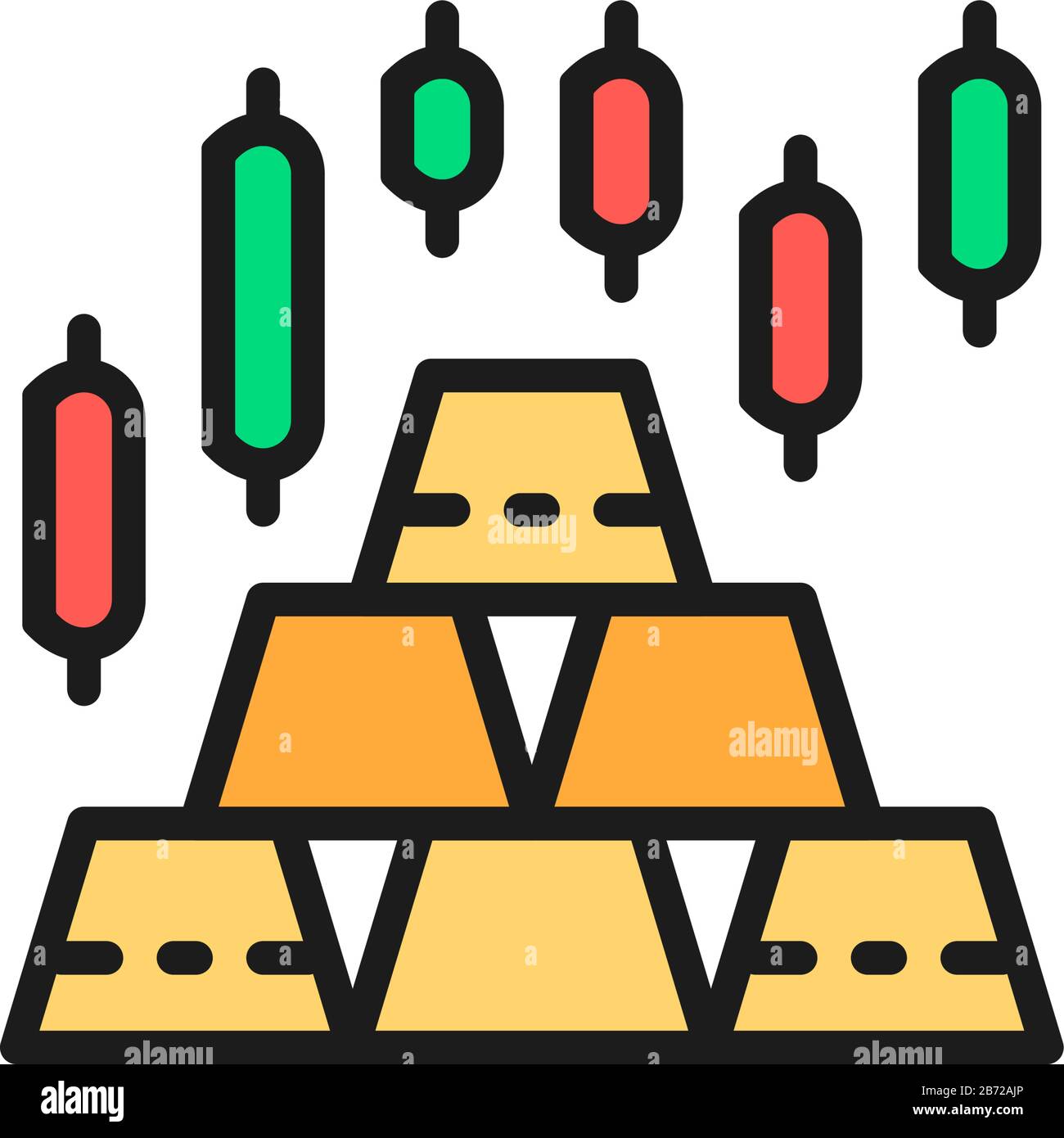 Gold index growth chart, rising cost of precious metals, stock market ...
