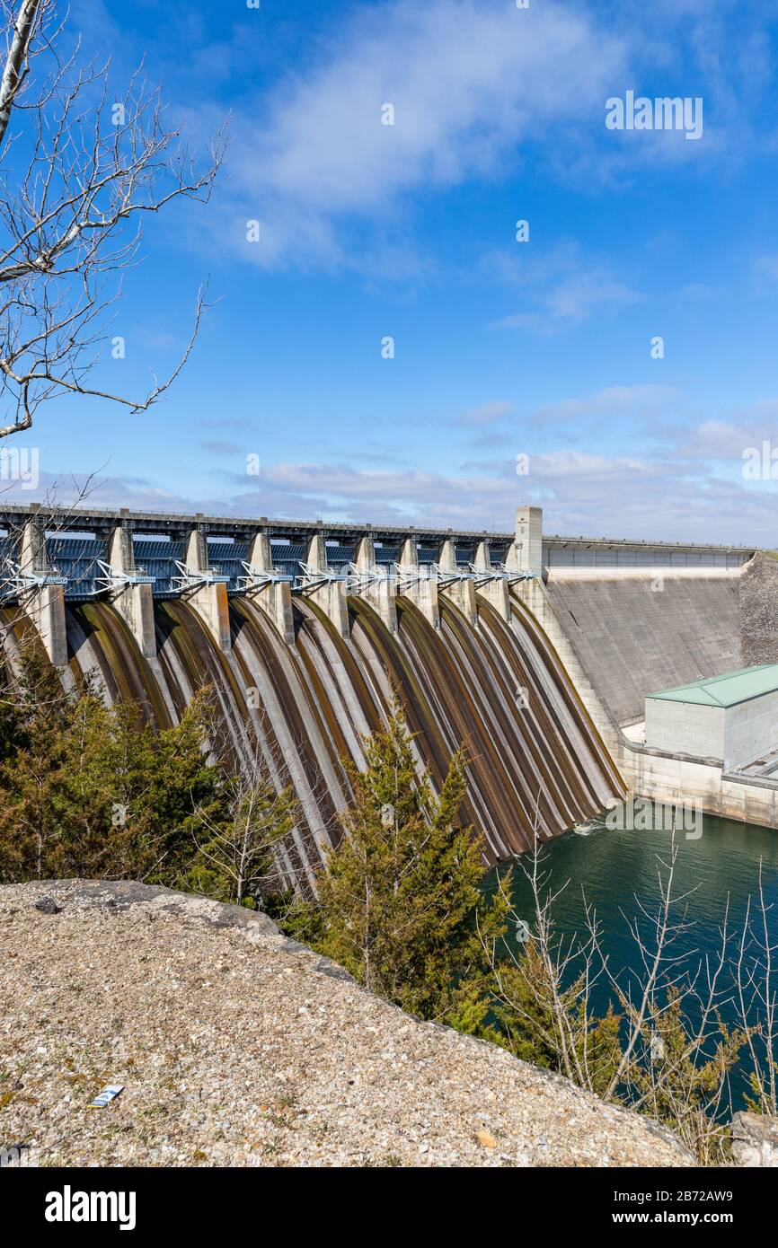 Branson, MO / USA - March 10, 2020: Table Rock Dam on the White River ...