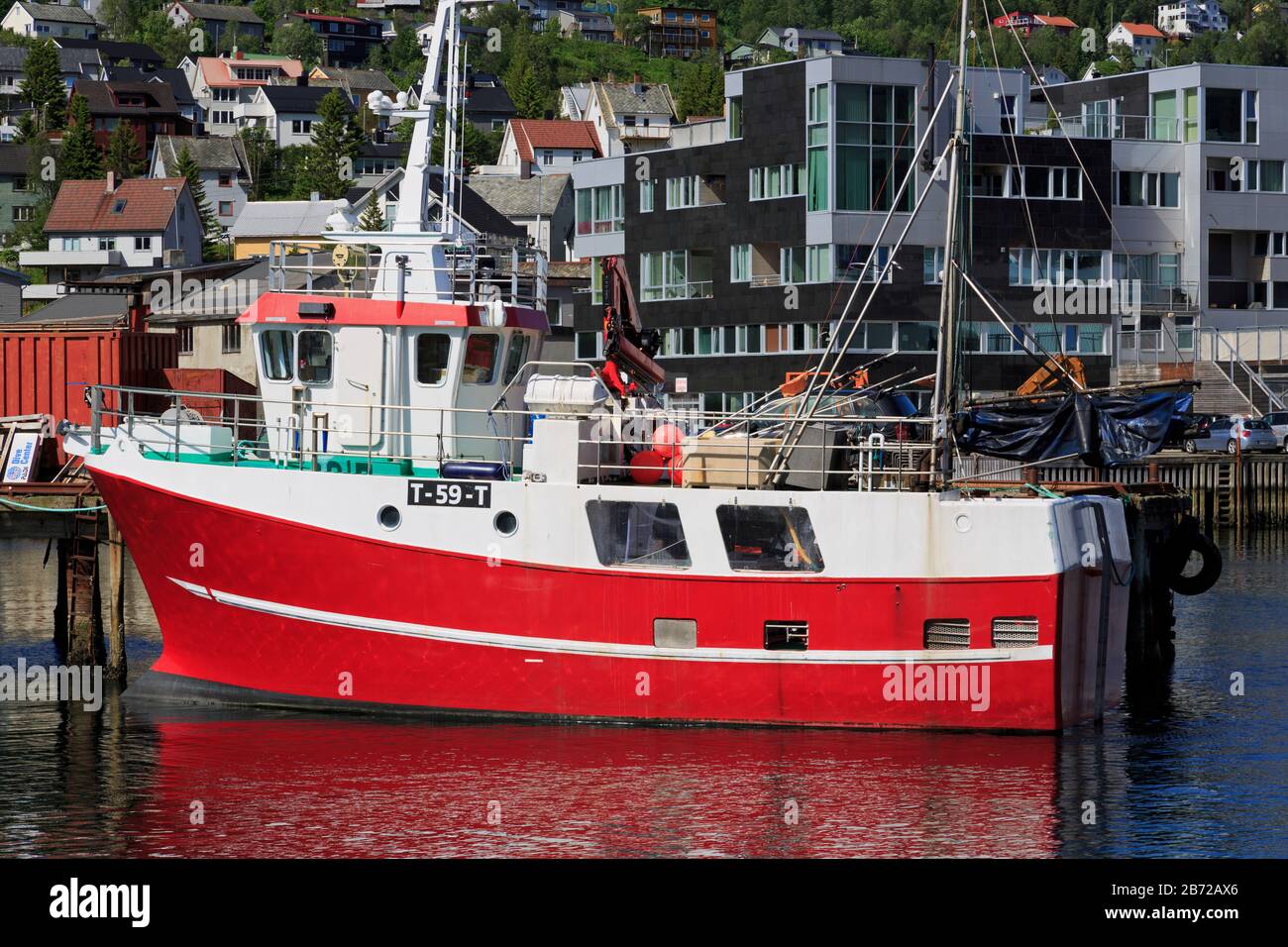 Fishing boat, Tromso City, Tromsoya Island, Troms County, Norway Stock ...