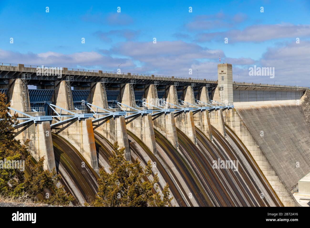 Branson, MO / USA - March 10, 2020: Table Rock Dam on the White River, completed in 1958 by the ...