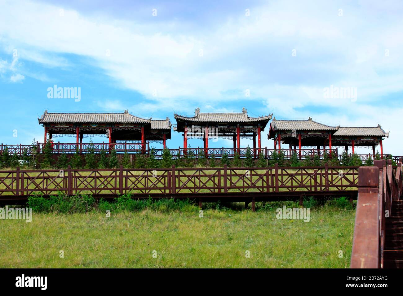 Timber boardwalk garden hi-res stock photography and images - Alamy