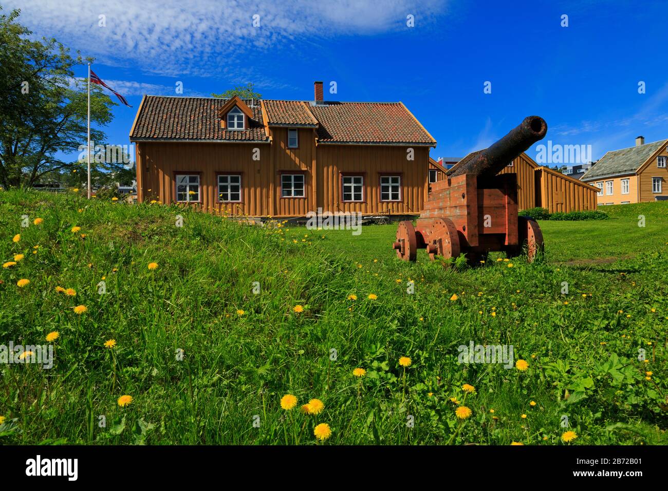 Historic Skansen, Tromso City, Tromsoya Island, Troms County, Norway ...