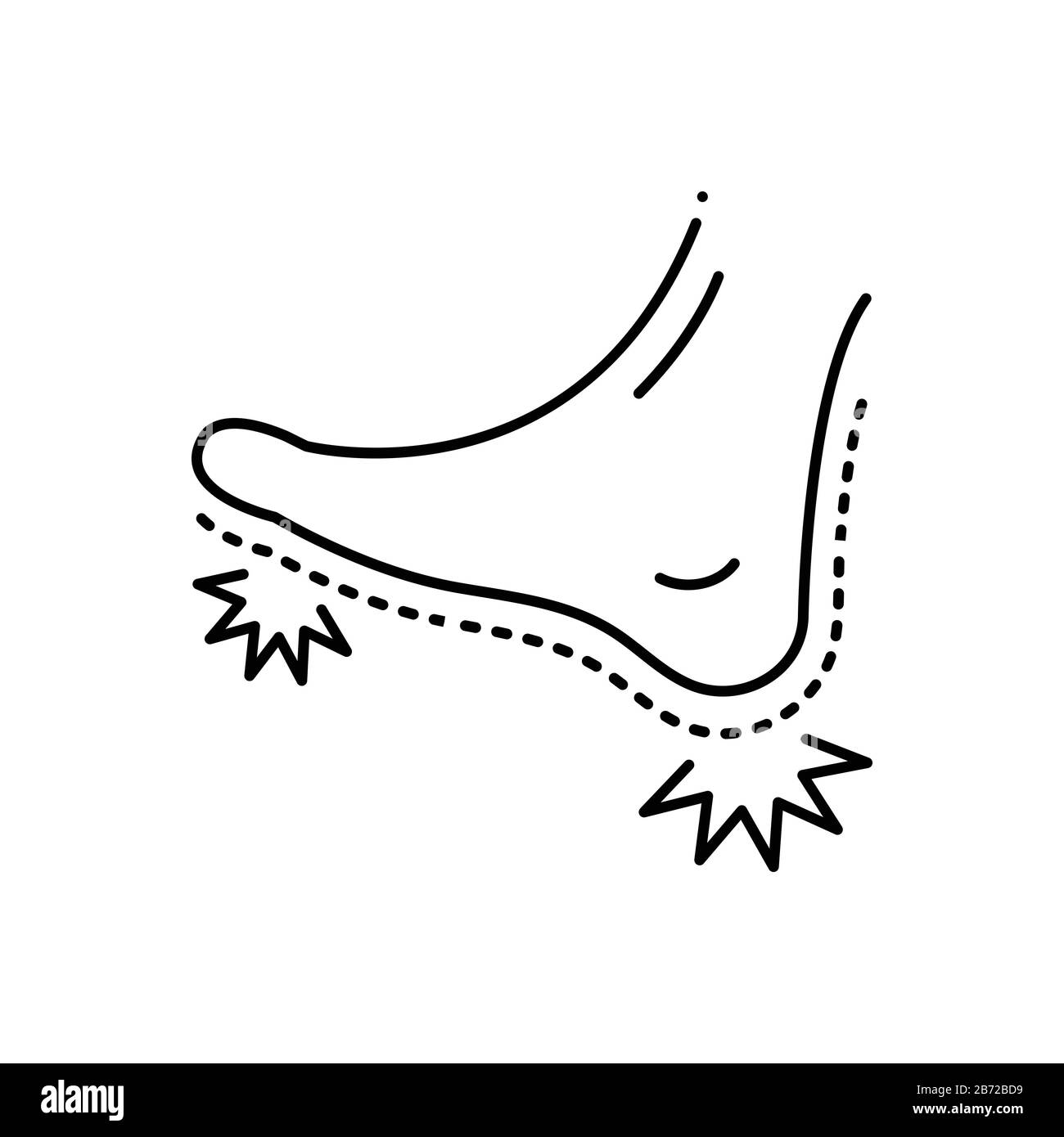 Foot pain icon Stock Vector Image & Art - Alamy