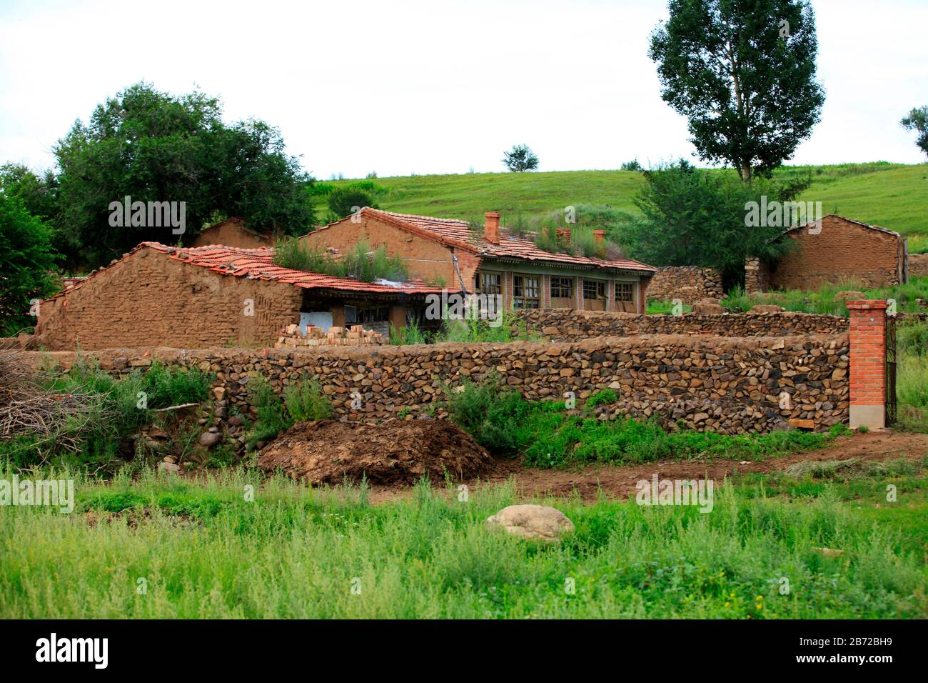 Mountain village in China, Rural housing Stock Photo - Alamy