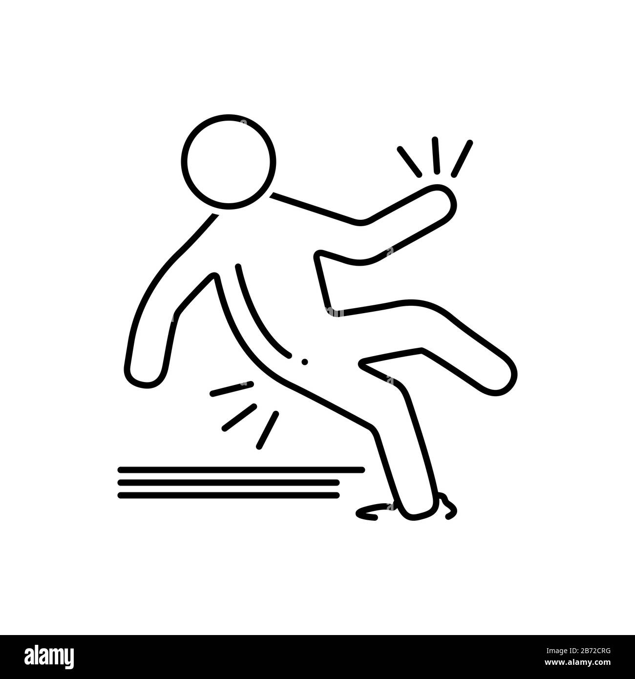 Slip accident icon Stock Vector Image & Art - Alamy
