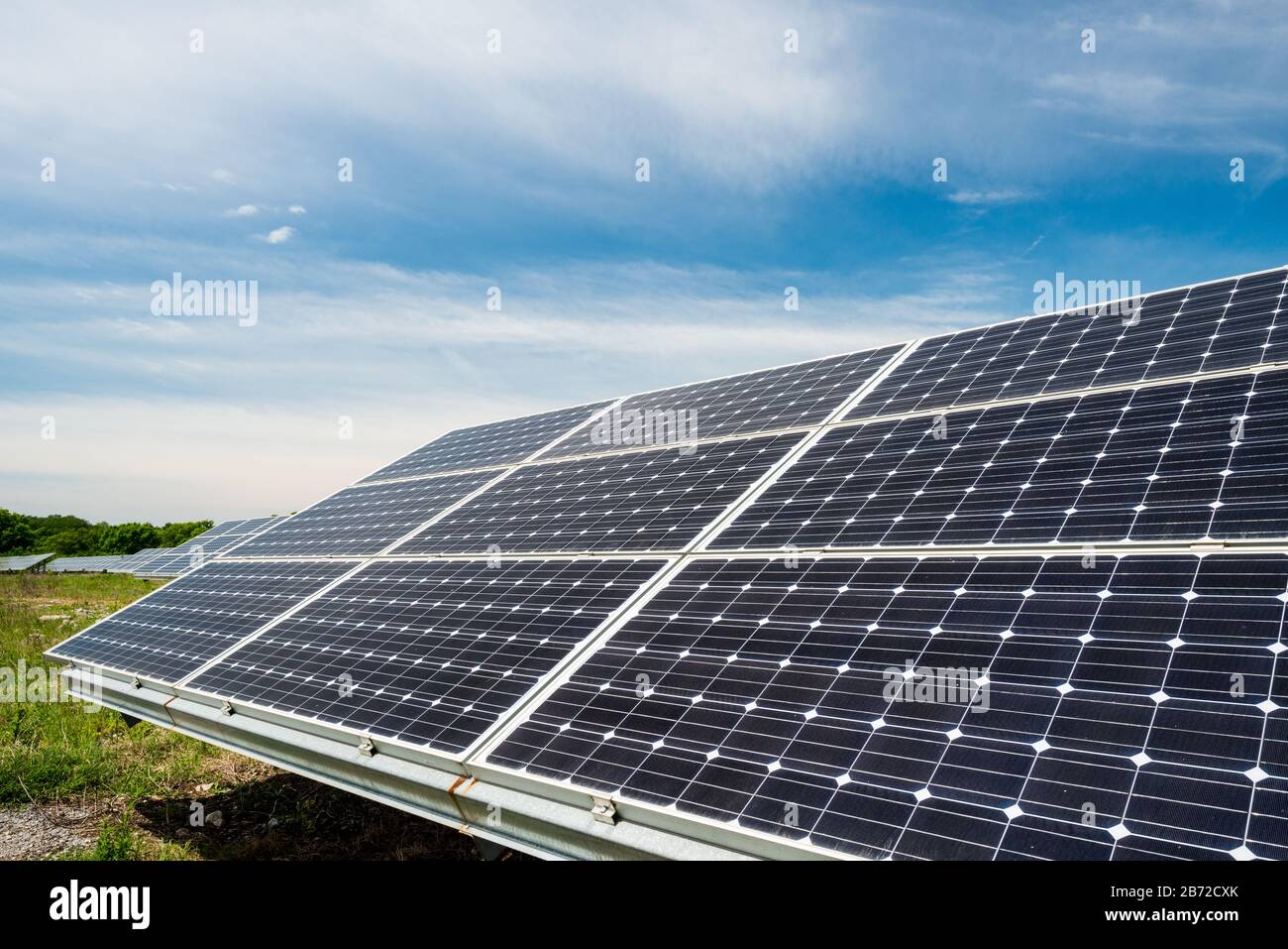 Solar panel, photovoltaic, alternative electricity source - concept of ...