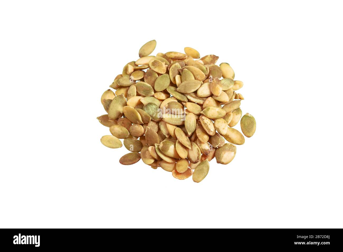 Peeled pumpkin seeds isolated on white background Stock Photo - Alamy
