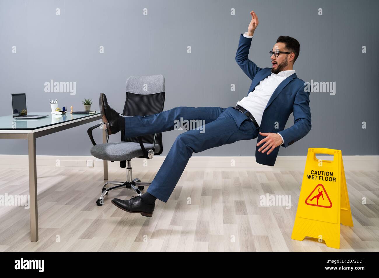Slippery floor office hi-res stock photography and images - Alamy
