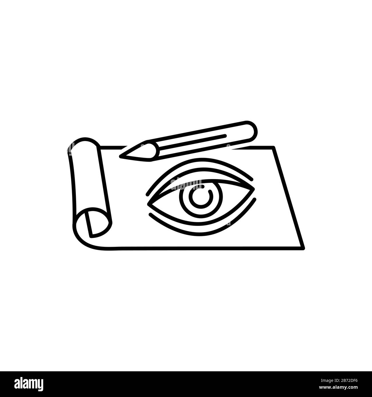 Sketching logo Stock Vector Images - Alamy