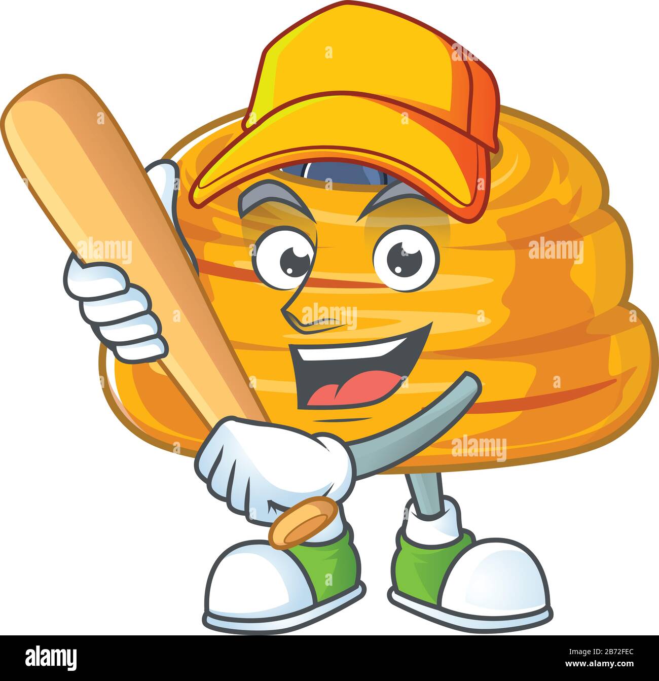 Cartoon design of kataifi having baseball stick Stock Vector Image ...