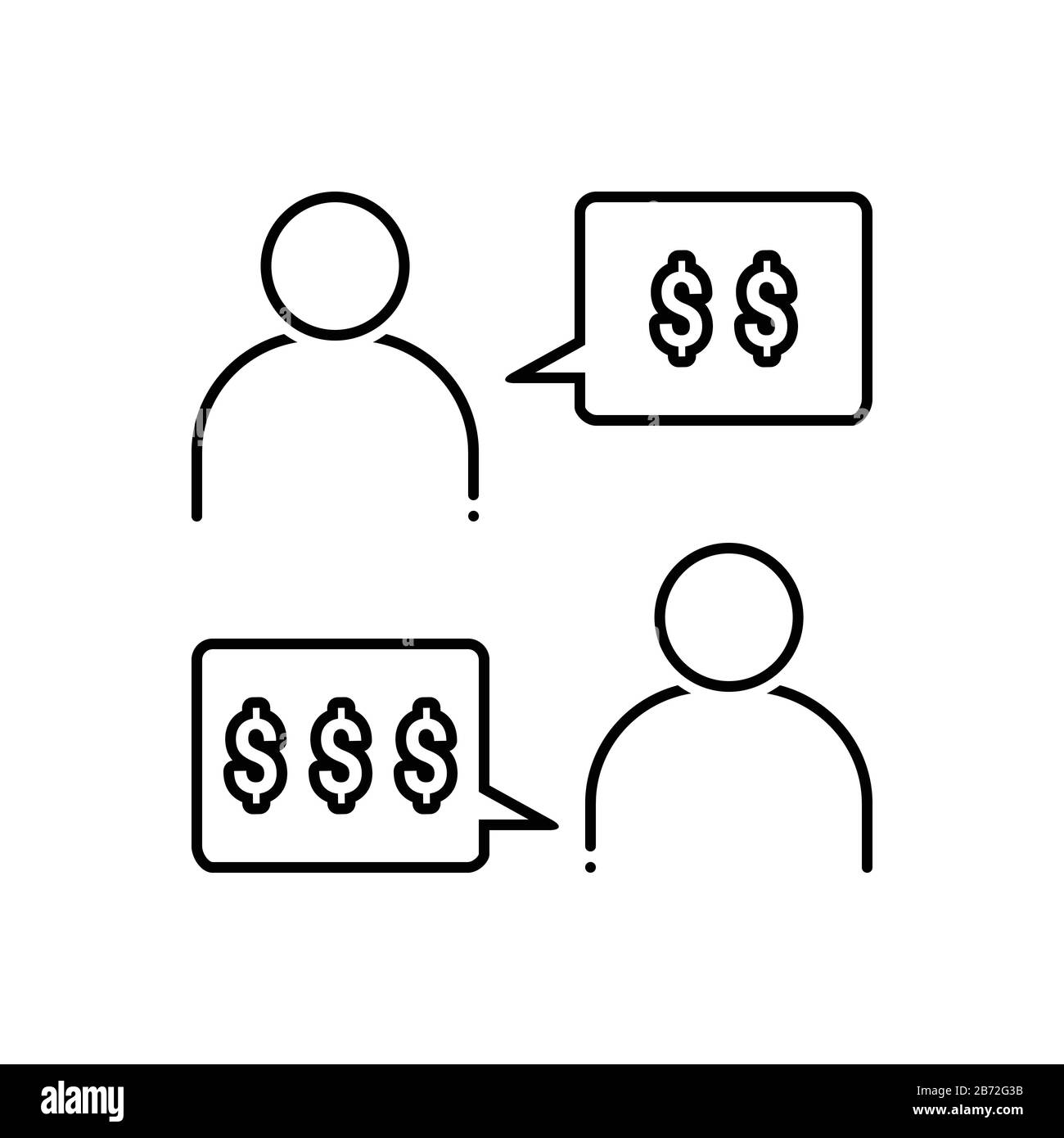 Negotiation icon hi-res stock photography and images - Alamy