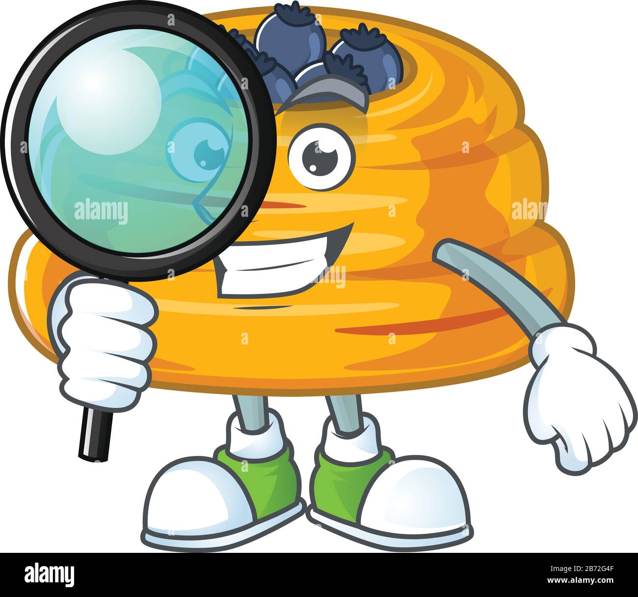Cool and Smart kataifi Detective mascot design style Stock Vector Image ...