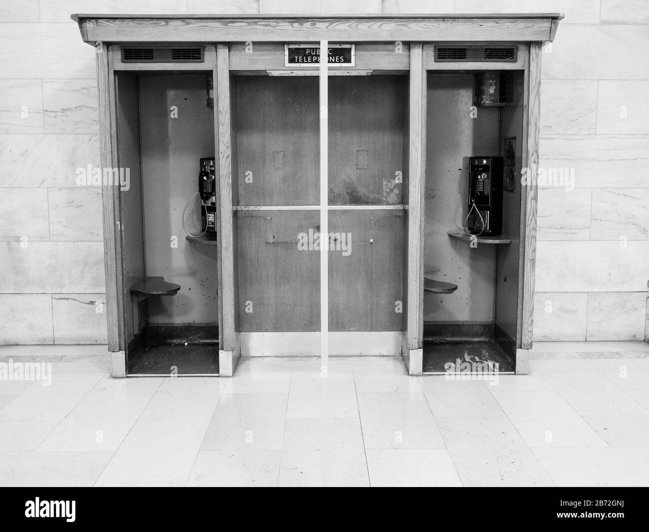 Public phone box Black and White Stock Photos & Images - Alamy