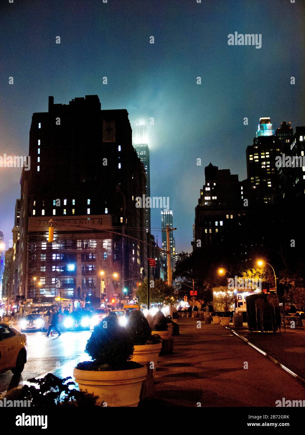 New York City Street at Night, Madison Square Stock Photo - Alamy