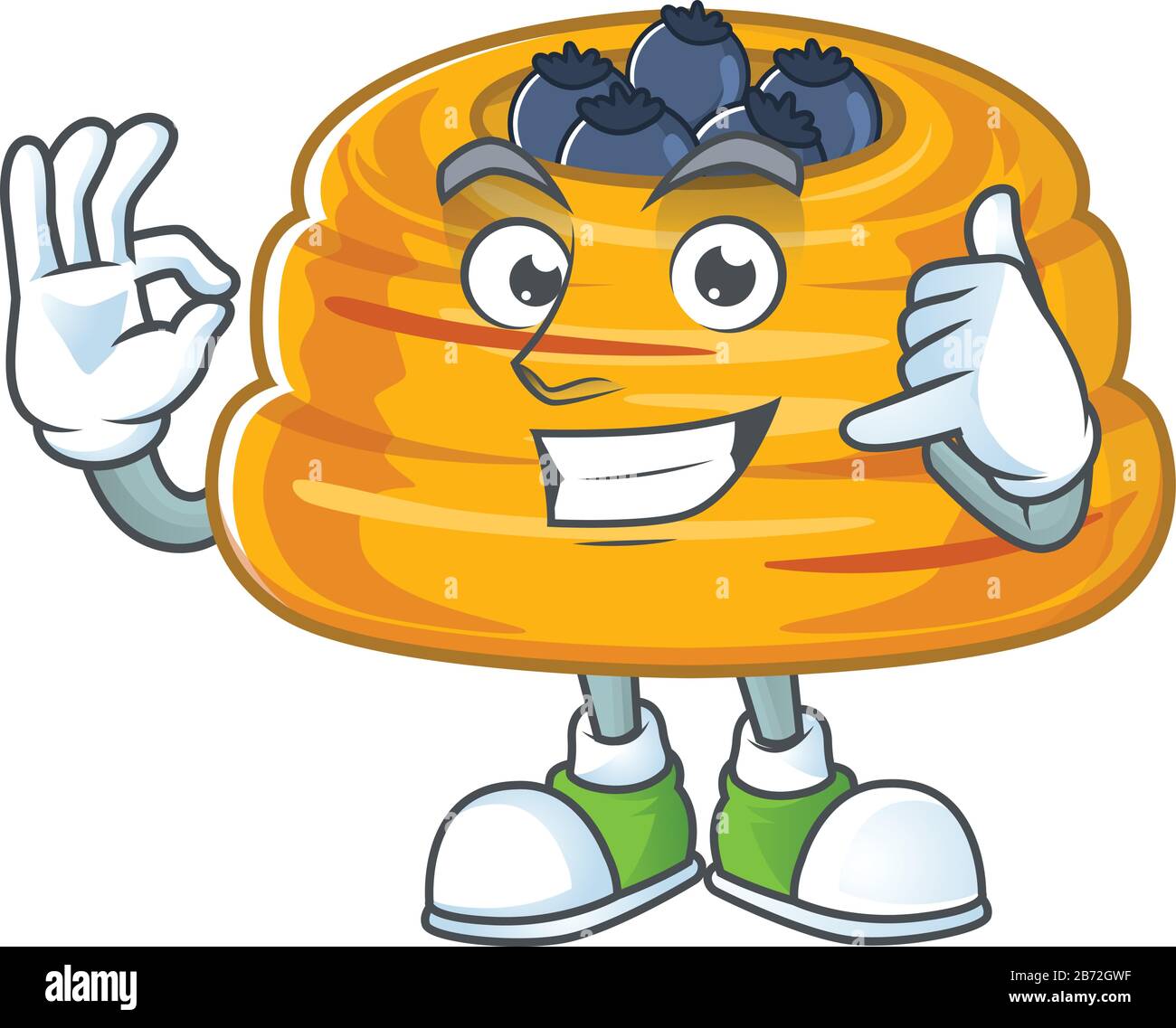Call me funny gesture kataifi mascot cartoon design Stock Vector Image ...