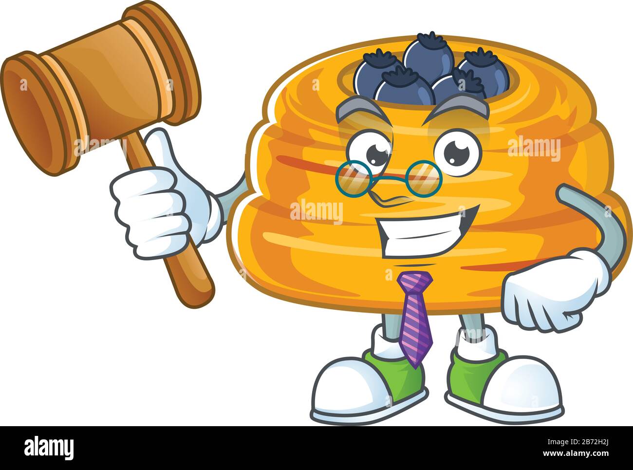 Kataifi wise judge cartoon character design with cute glasses Stock ...