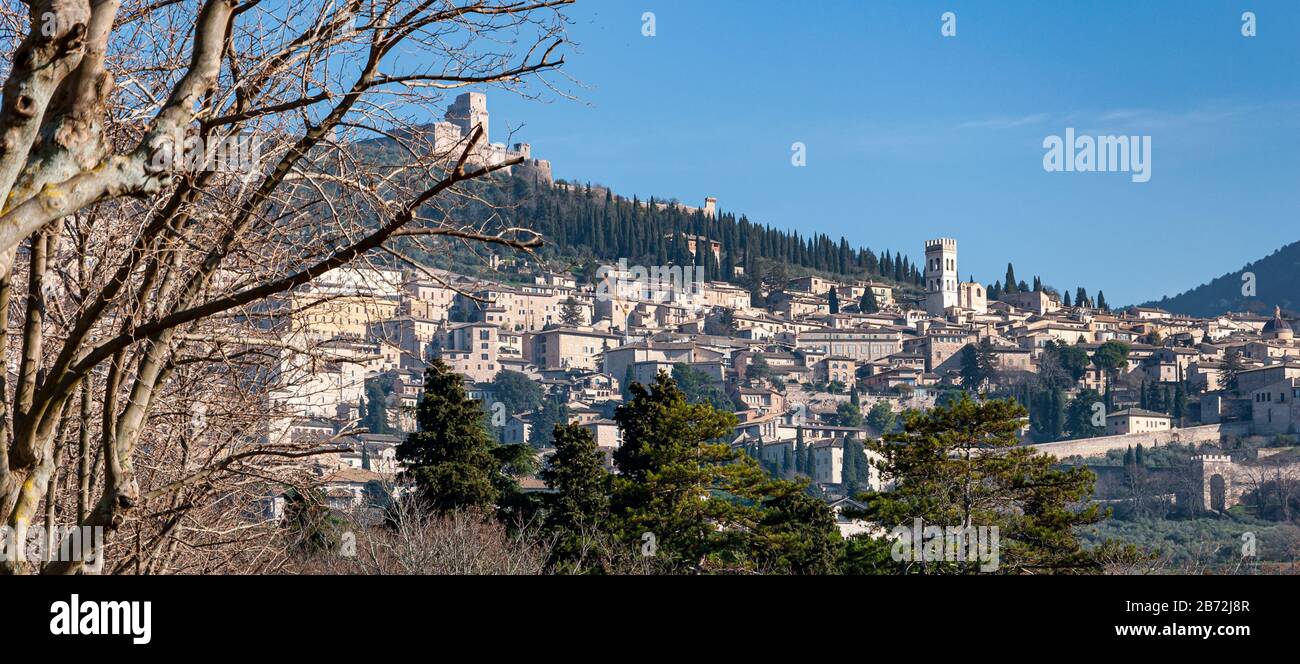 Assisi, the city of peace, Italy. UNESCO World Heritage Site, the ...