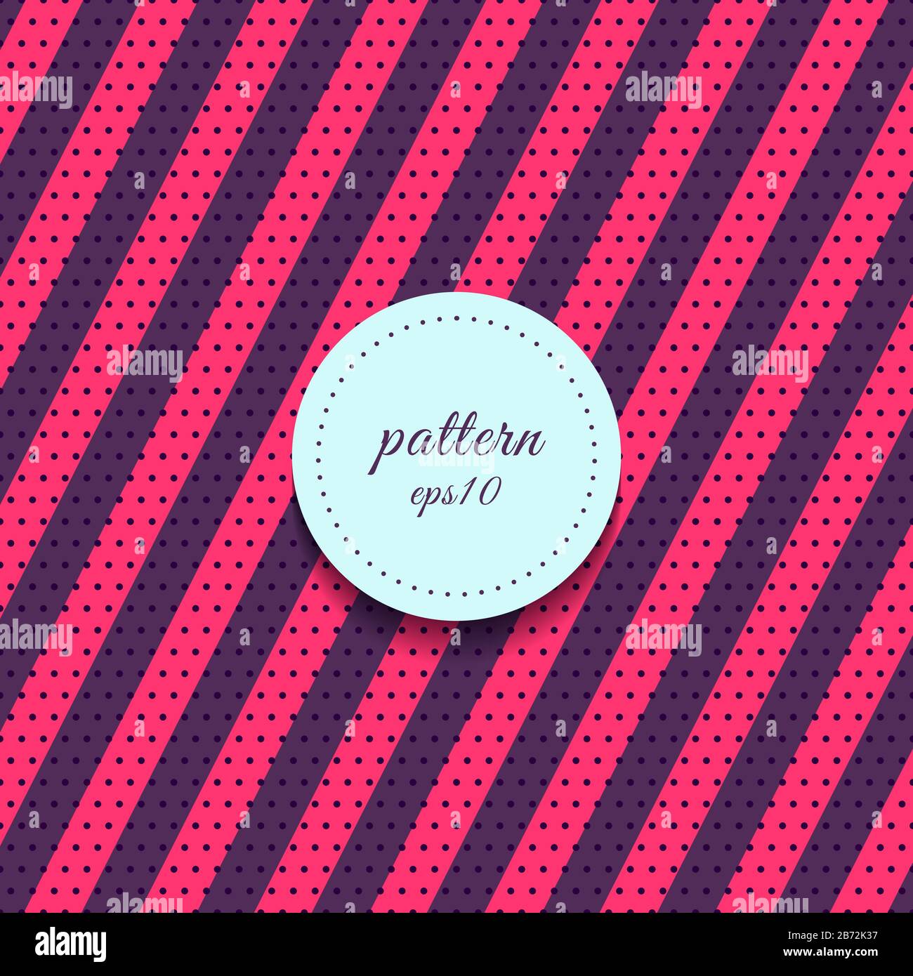 Abstract pink and purple stripes diagonal lines pattern with polka dot background. Vector ...