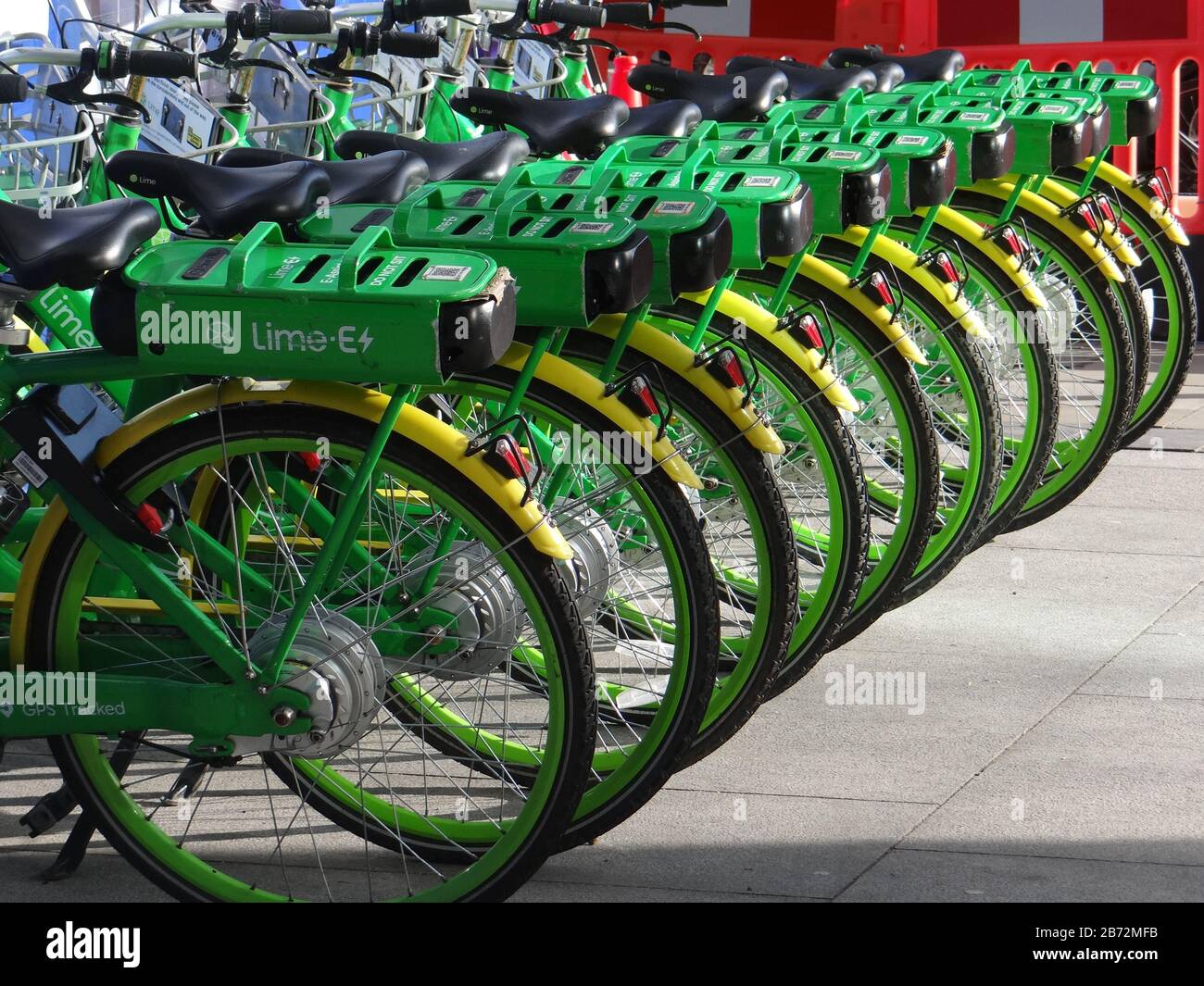 Bicycles for rent business spread around London, UK Stock Photo - Alamy