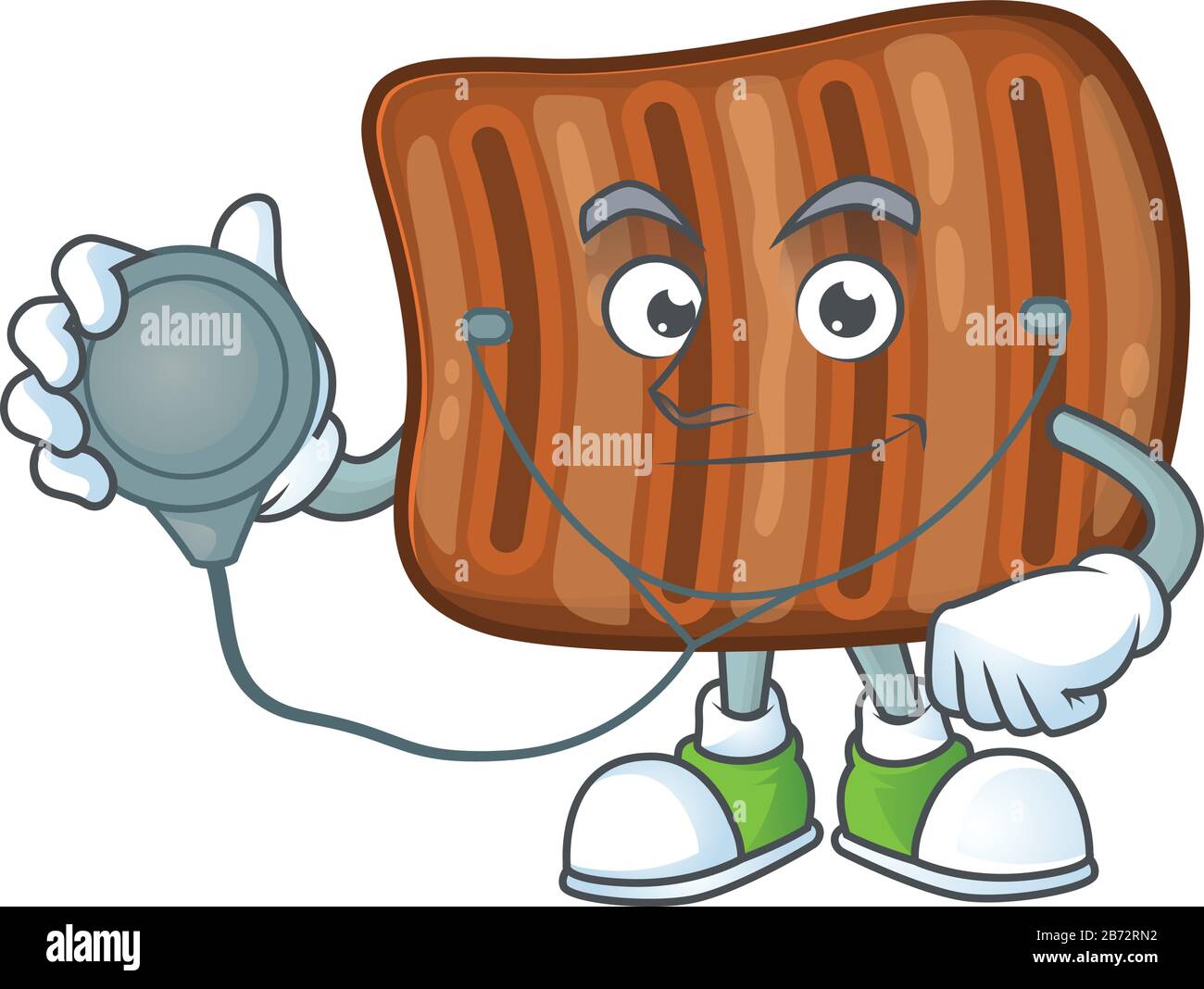 A cartoon character of roasted beef Doctor using tools Stock Vector ...