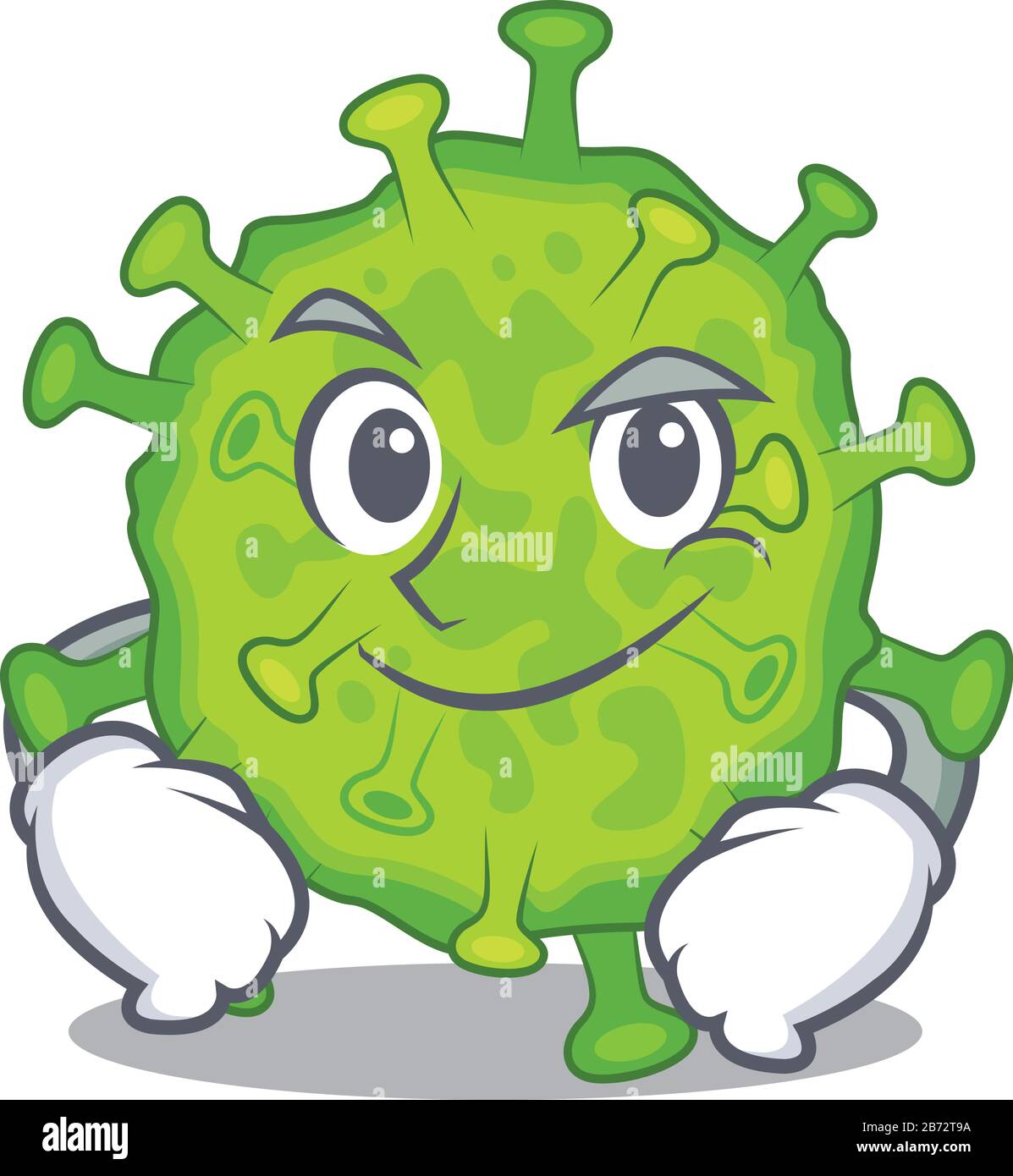 Funny virus corona cell mascot character showing confident gesture Stock Vector Image & Art - Alamy