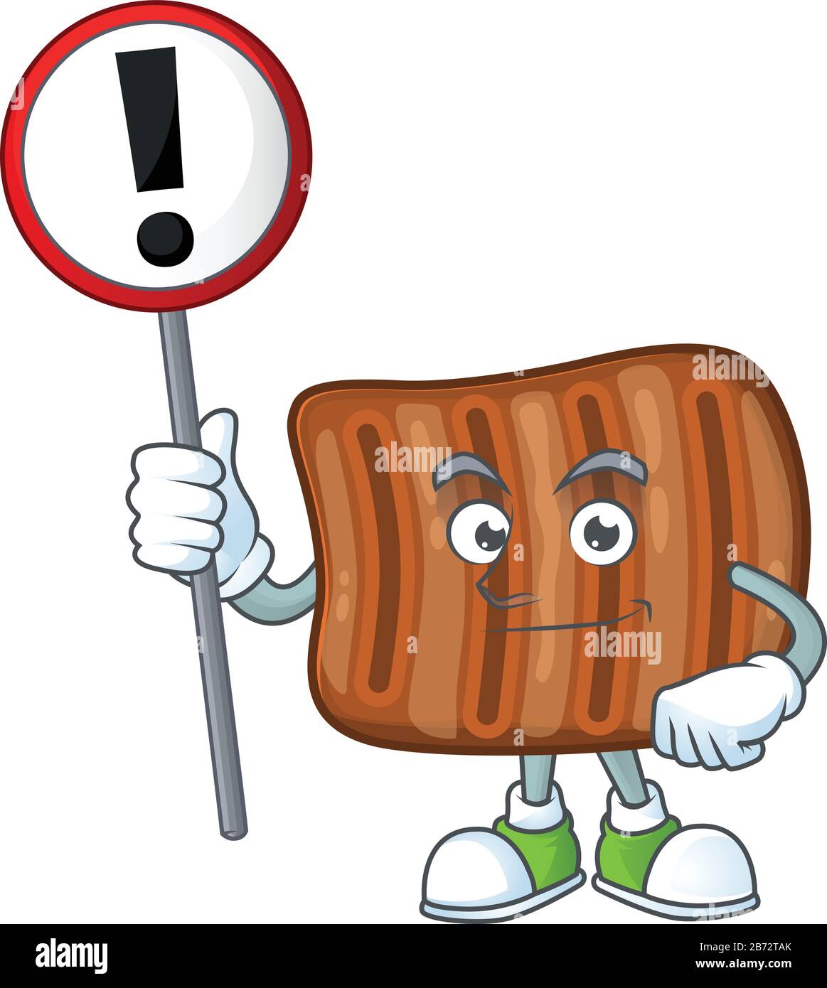 Smiling cartoon design of roasted beef with a sign Stock Vector Image ...