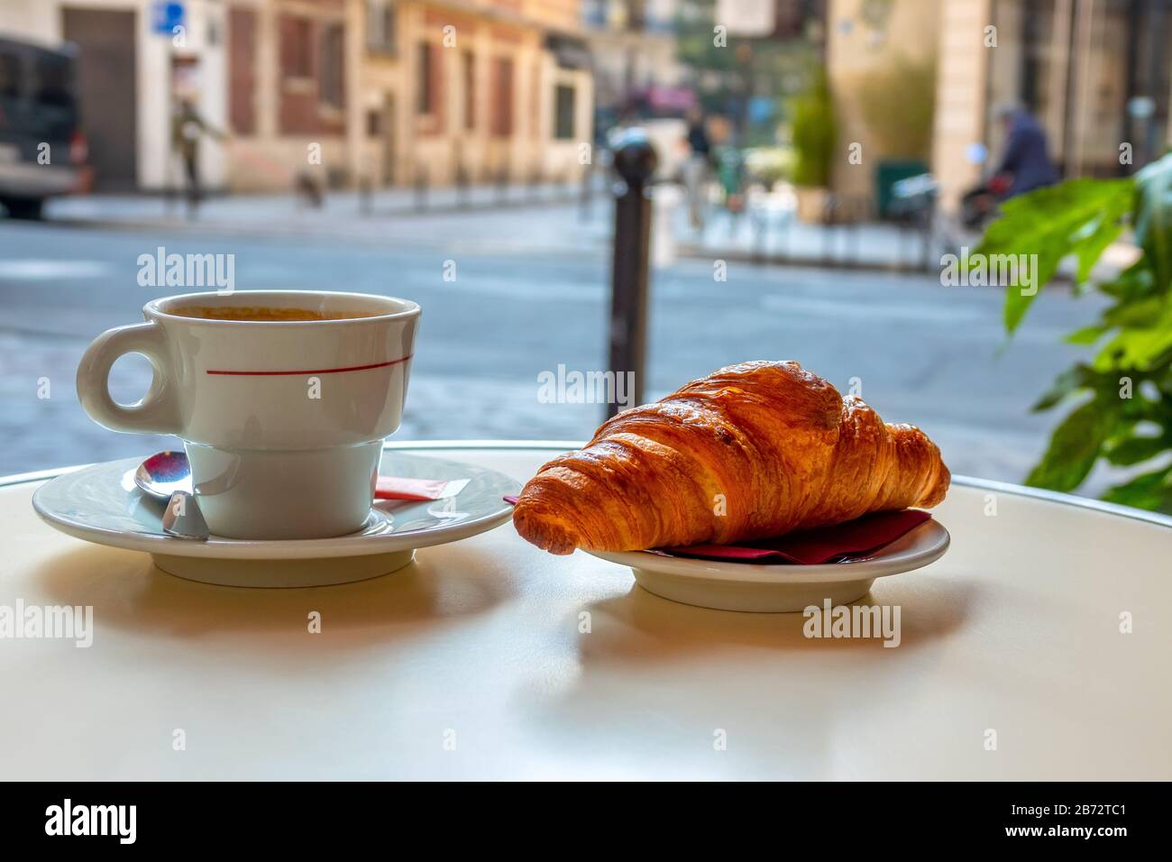 French Croissant And Coffee