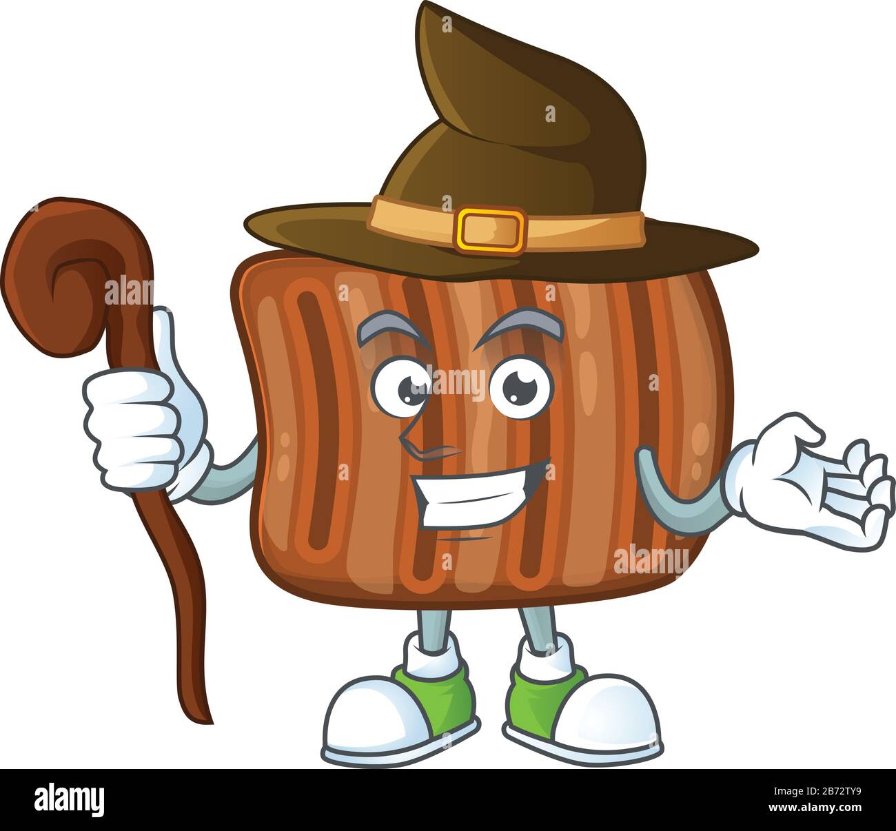 sweet and tricky Witch roasted beef cartoon character Stock Vector ...