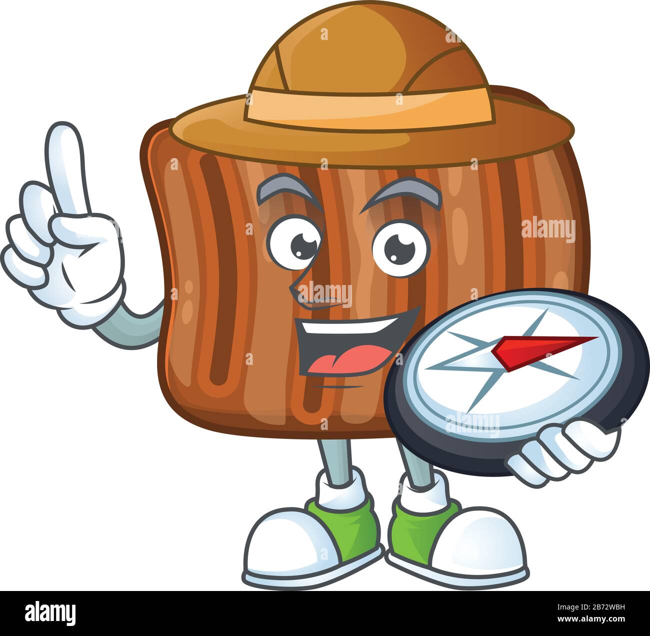 Roasted beef an experienced explorer working using a compass Stock ...