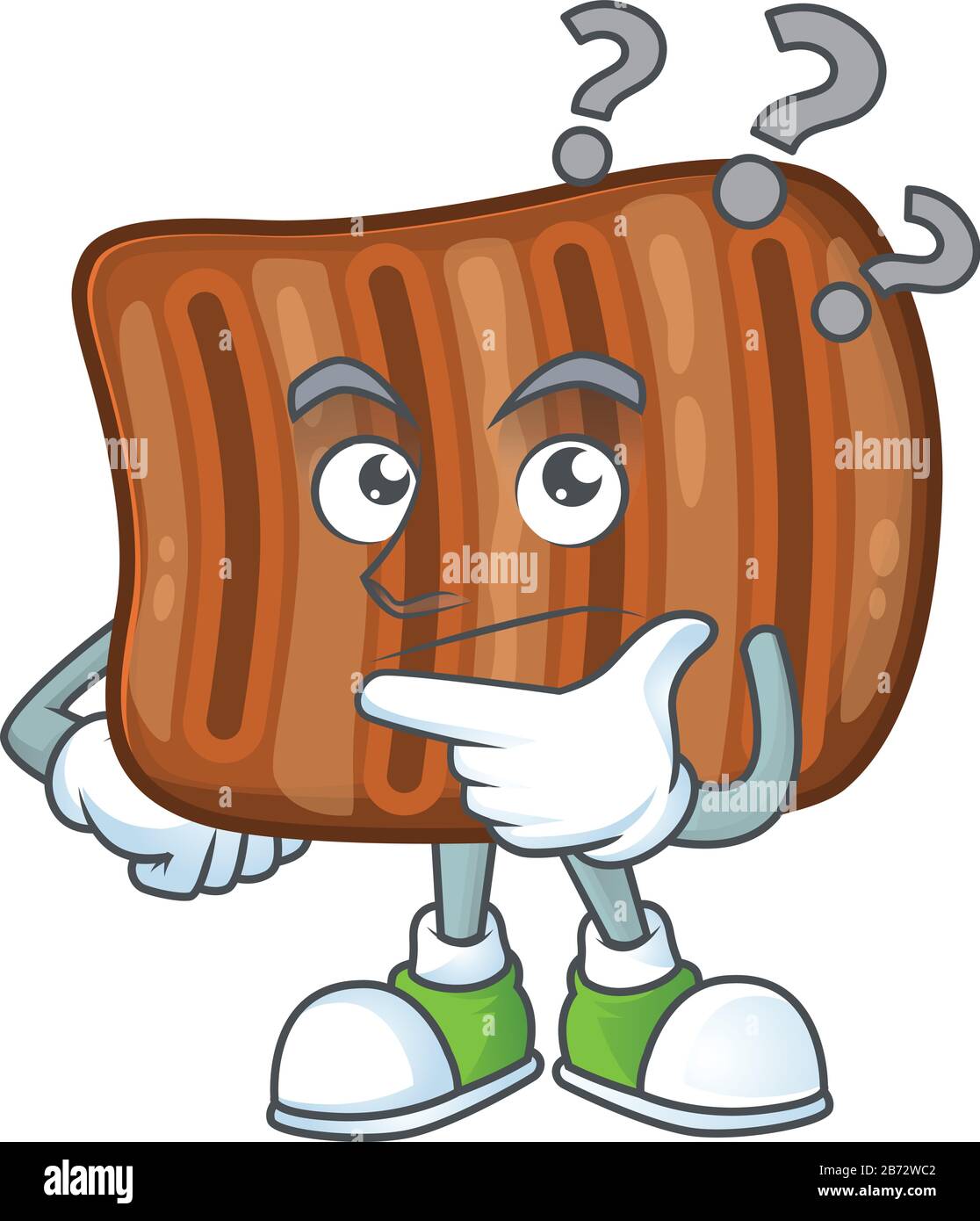 Cute roasted beef cartoon character using a microphone Stock Vector ...