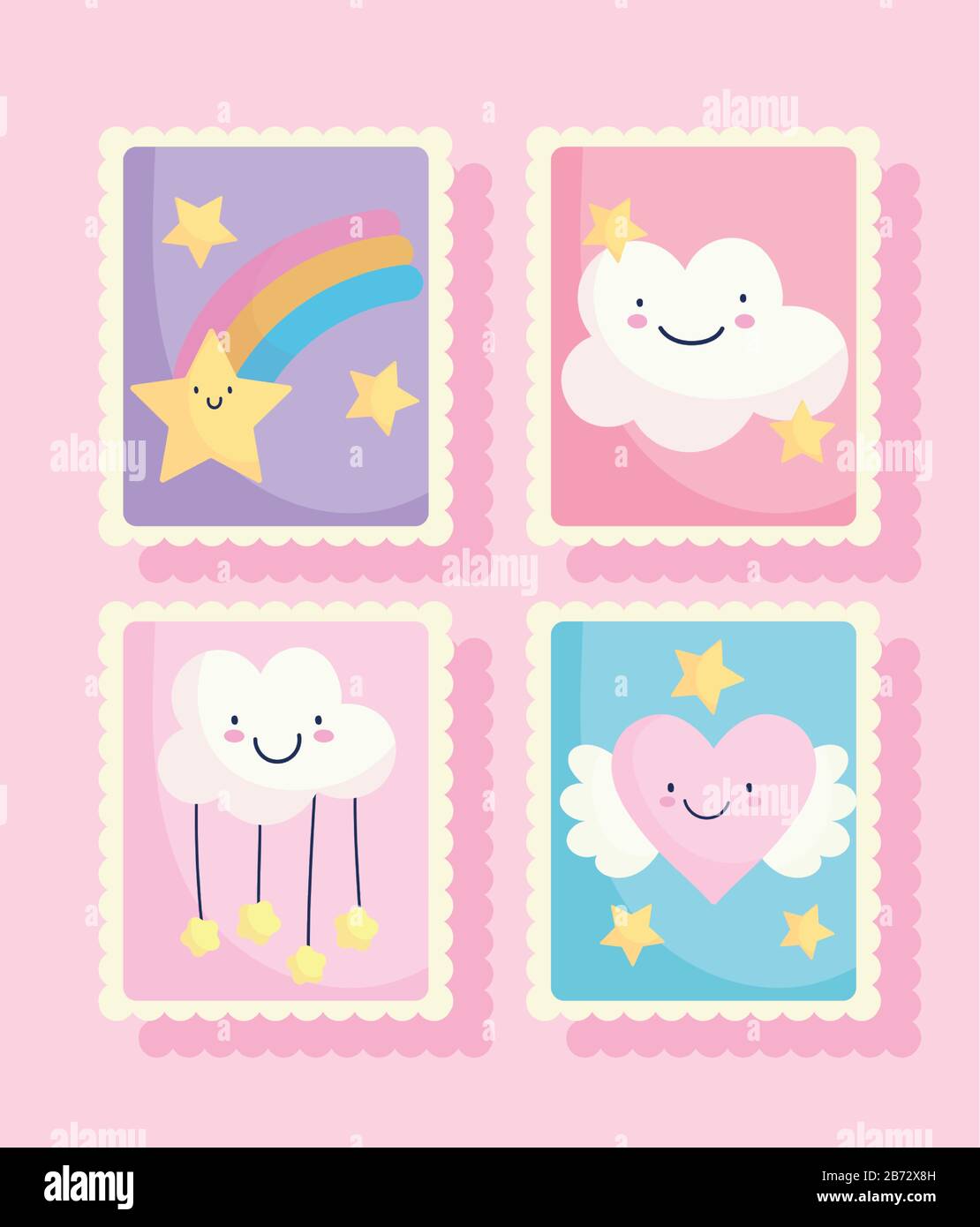 Comic Stamps High Resolution Stock Photography and Images - Alamy