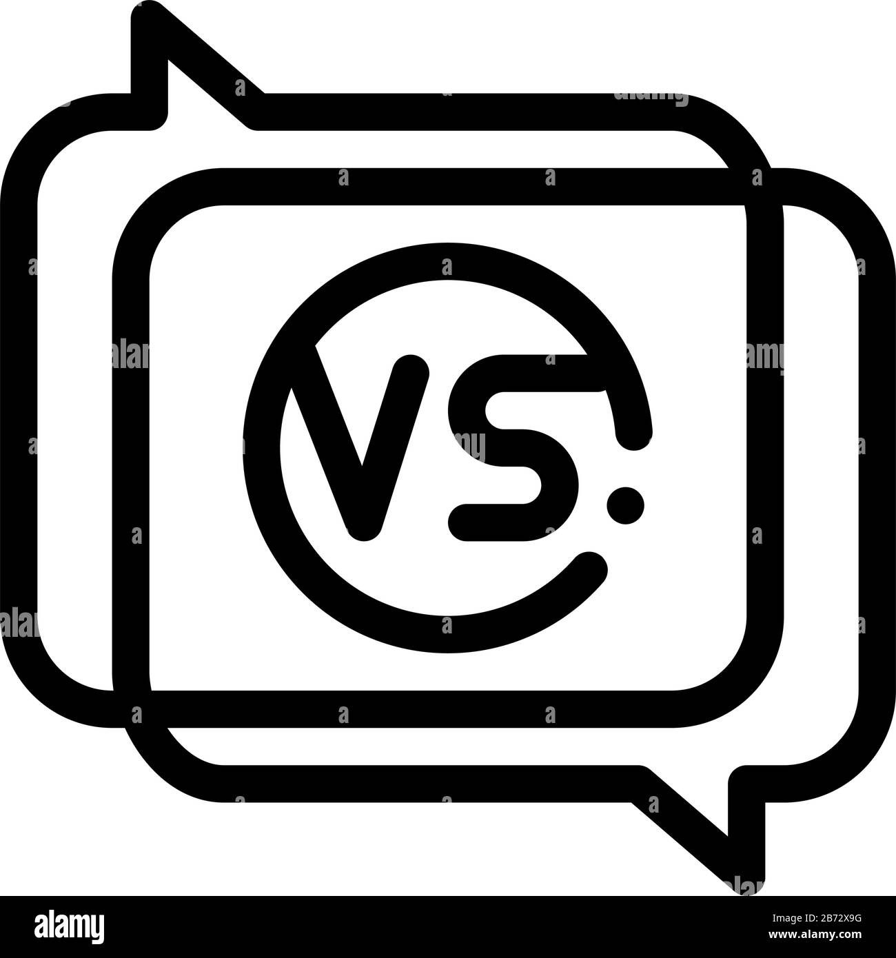 Vs Quote Frame Icon Vector Outline Illustration Stock Vector Image ...