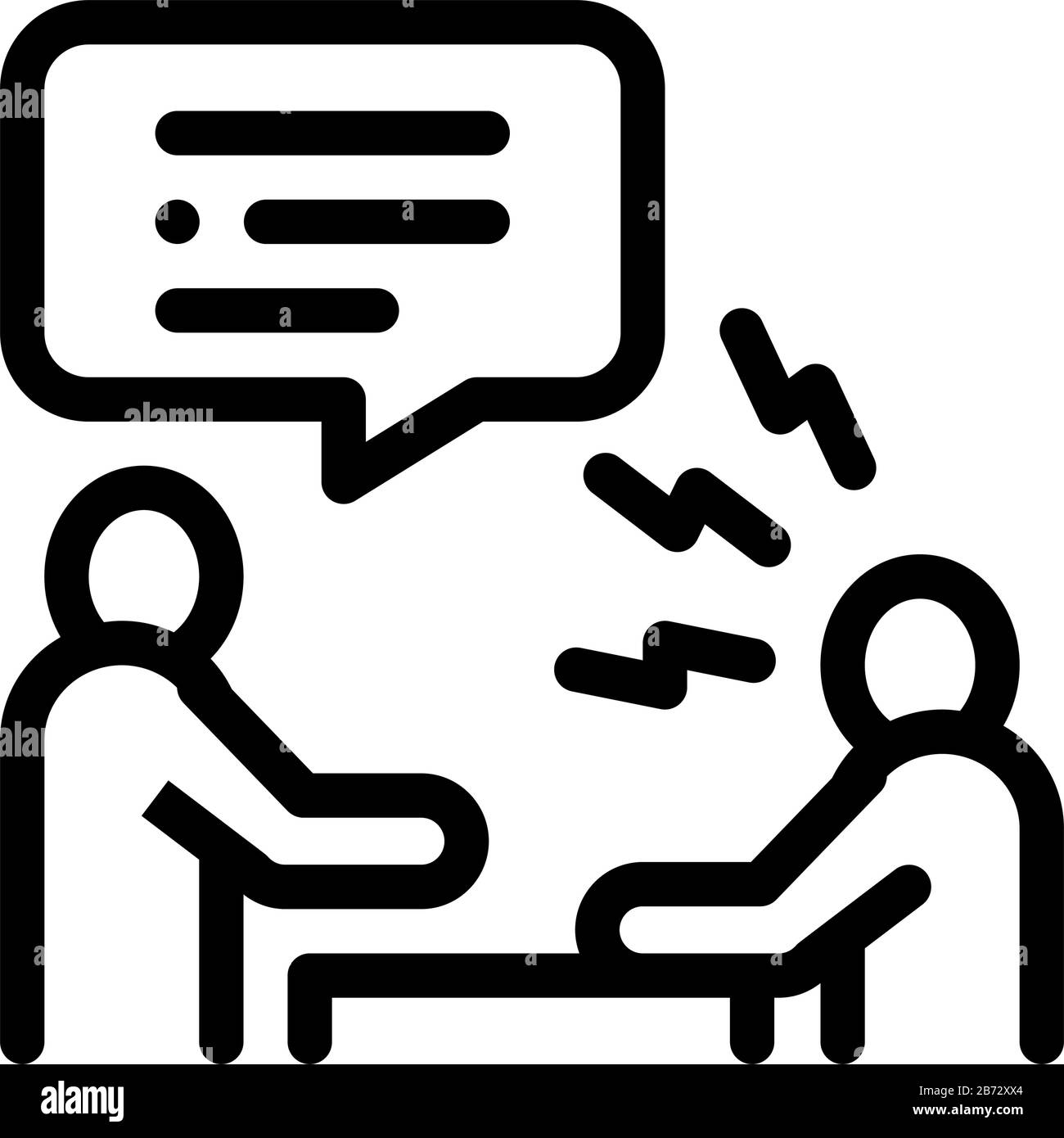 Verbal Battle Icon Vector Outline Illustration Stock Vector Image & Art ...