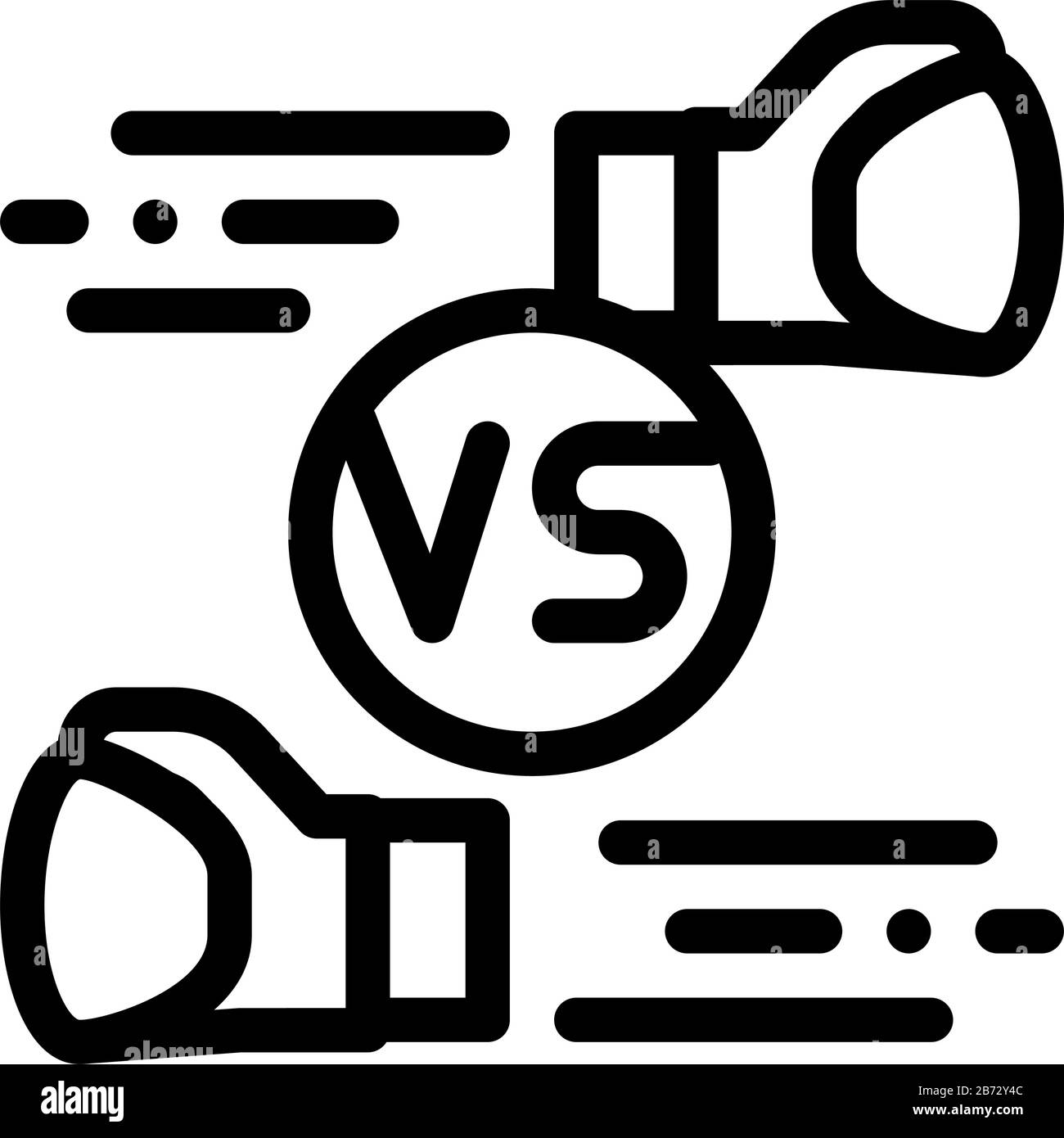 Box Fight Battle Icon Vector Outline Illustration Stock Vector Image ...